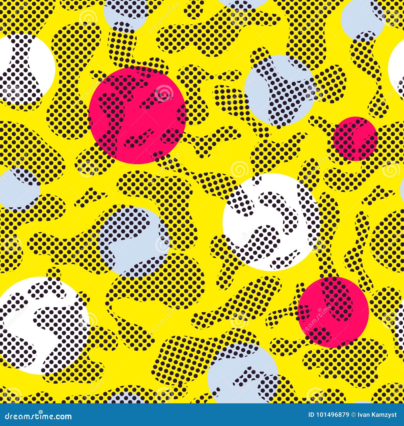 Color Seamless Pattern Modern Bold Stock Vector - Illustration of paint ...