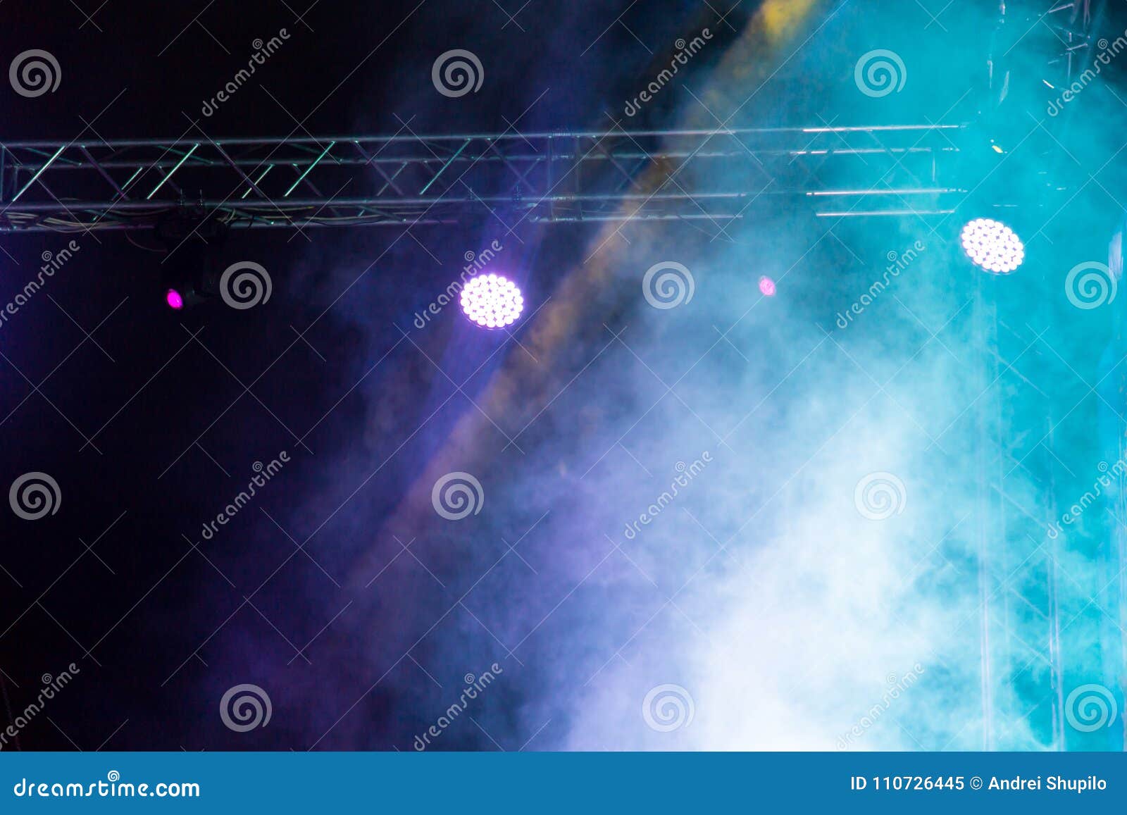 Color Searchlight at a Concert at Night Stock Image - Image of stage ...