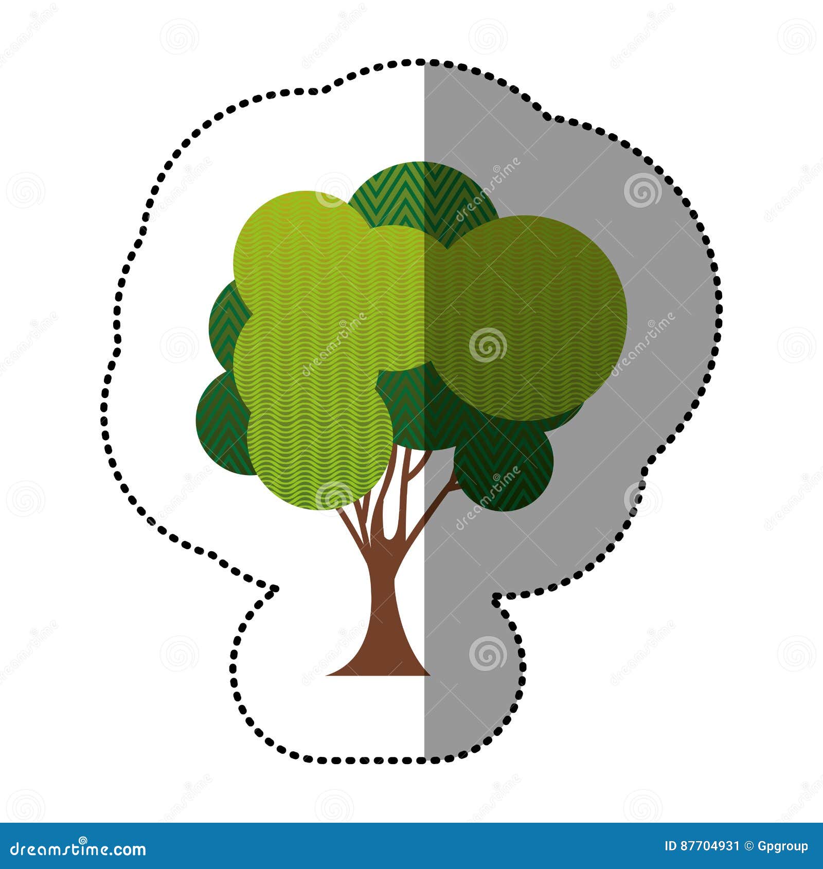 Color Set of Abstract Tree Icon Stock Illustration - Illustration of ...