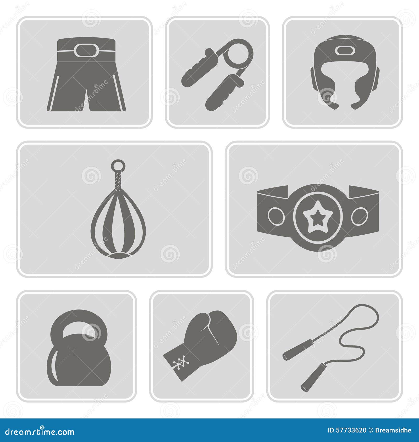 Color Set with Boxing Icons Stock Vector - Illustration of symbol ...