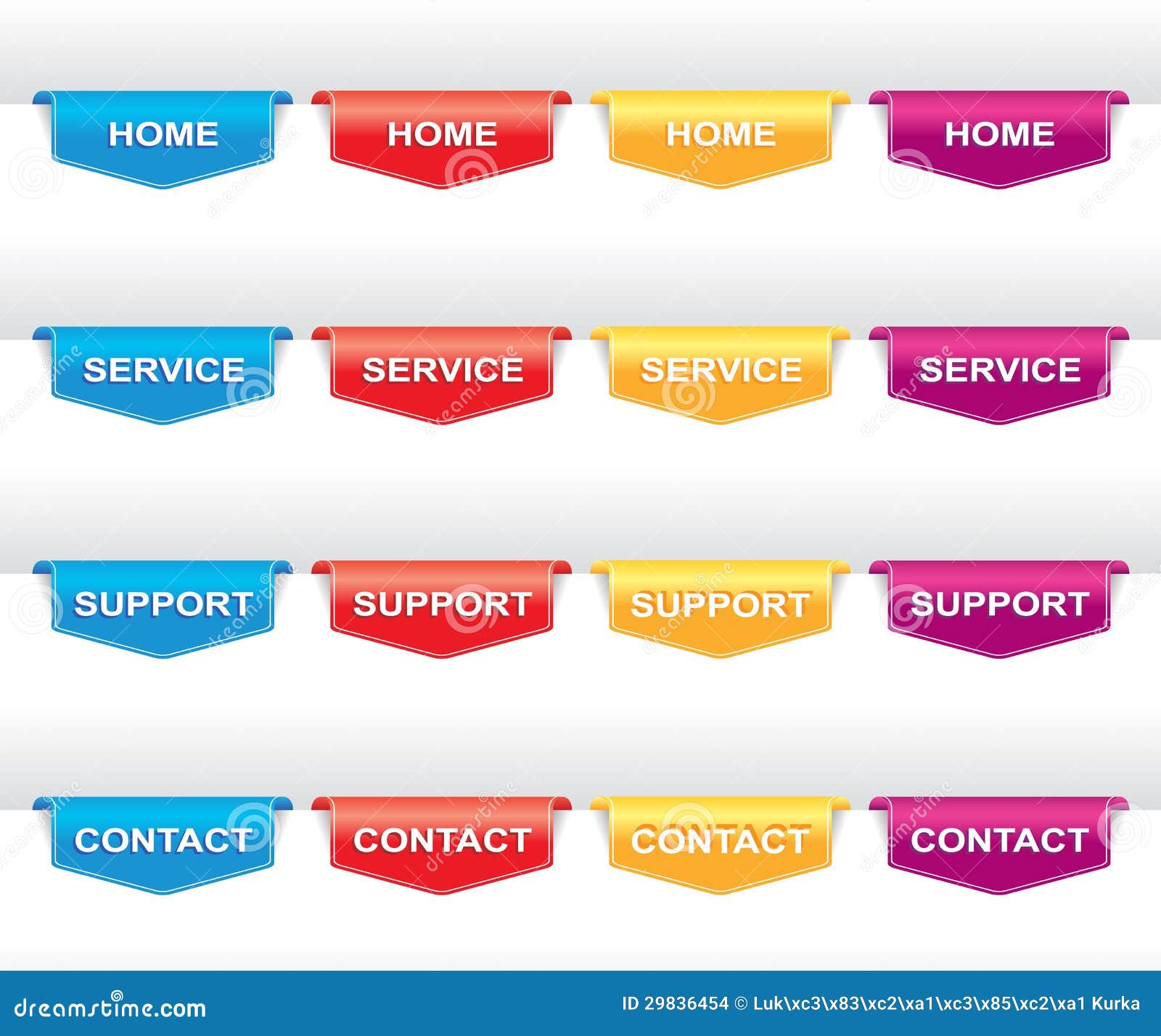 Color Set of Navigation Labels Stock Vector - Illustration of ...