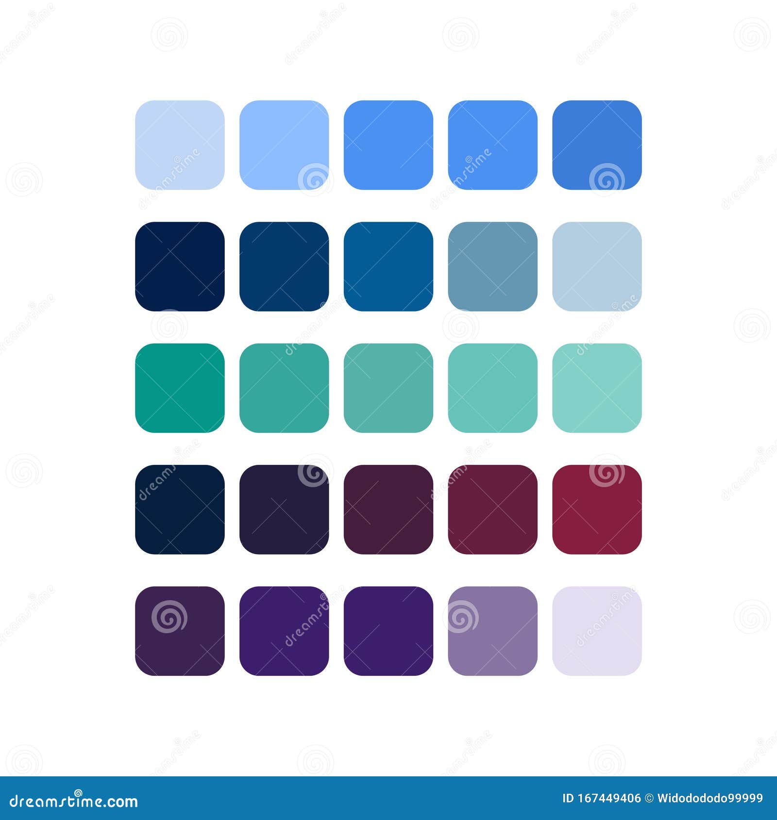 Color Set Palette Vector Illustration Stock Vector - Illustration of ...