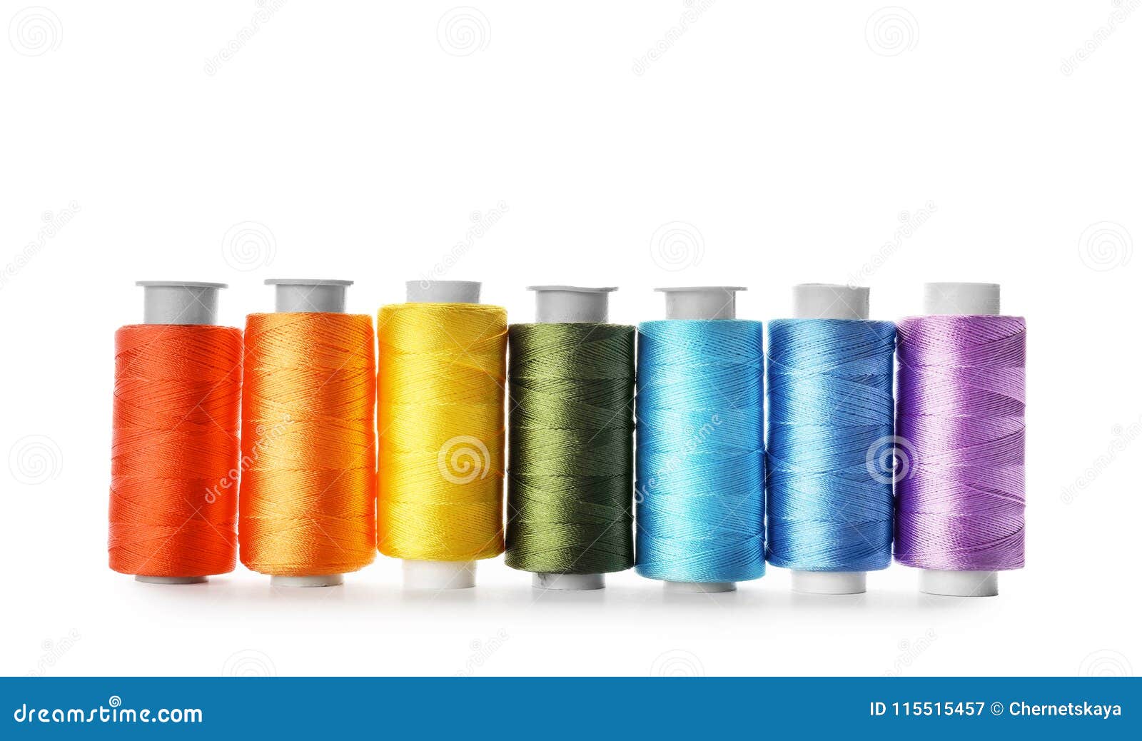 Color Sewing Threads on Background Stock Image - Image of orange ...