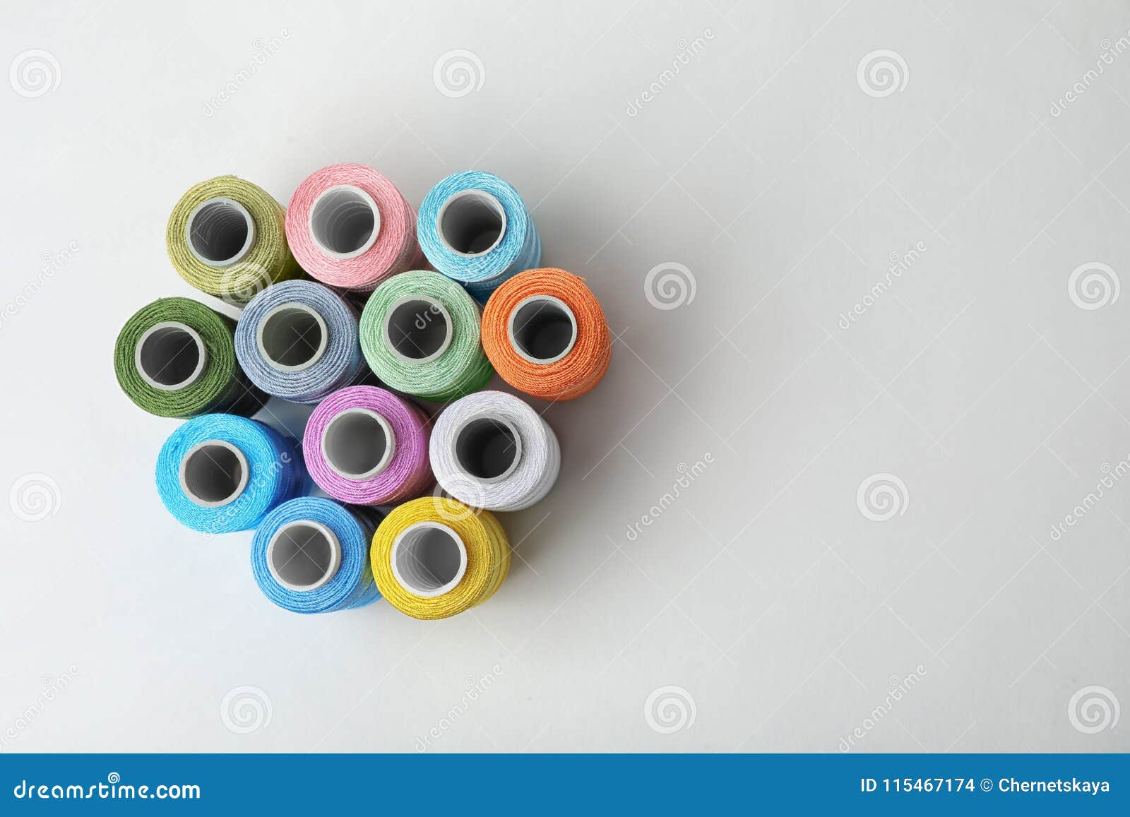 Color Sewing Threads on White Background Stock Photo - Image of natural ...