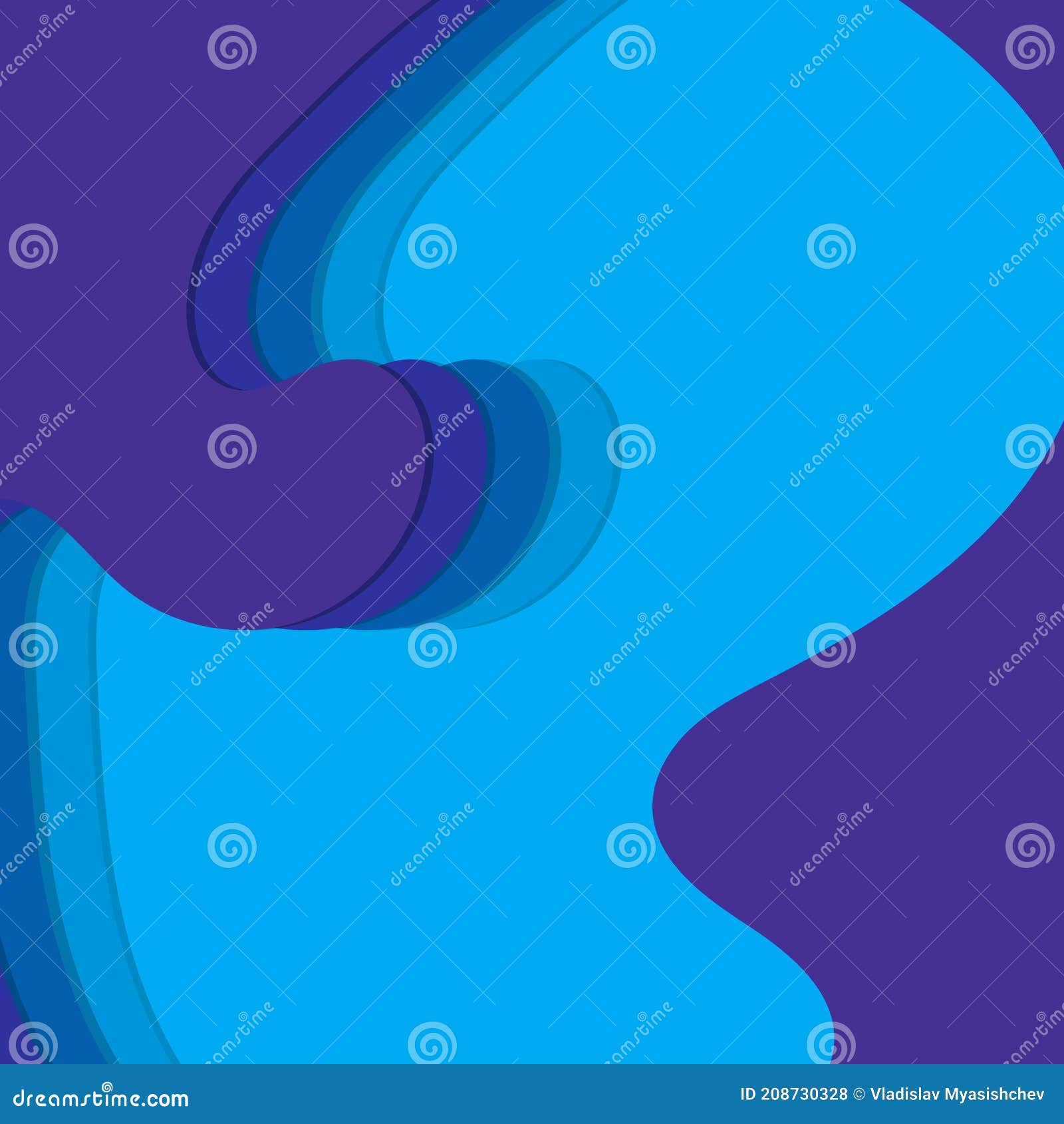 Color Shapes on Blue Background Stock Vector - Illustration of blue ...