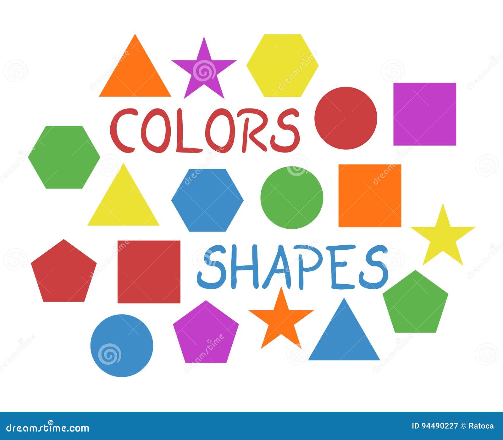 Color shapes design stock vector. Illustration of idea - 94490227