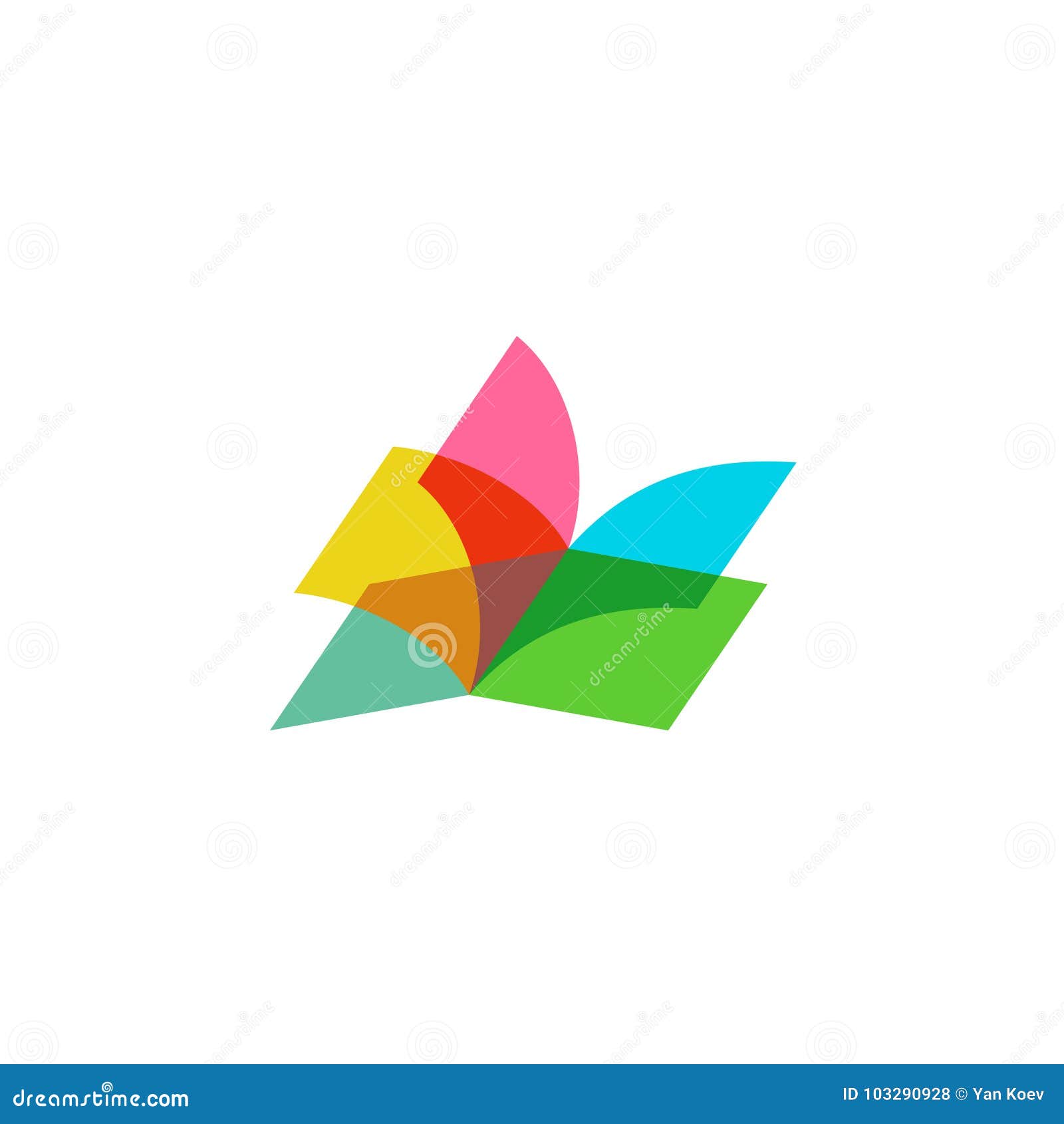 Open book logo stock vector. Illustration of abstract - 103290928