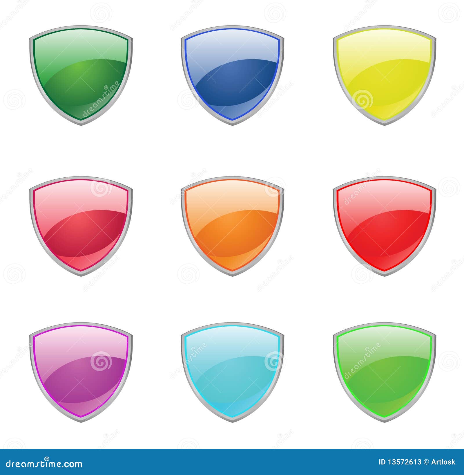 Color Shield stock vector. Illustration of shadow, shield - 13572613