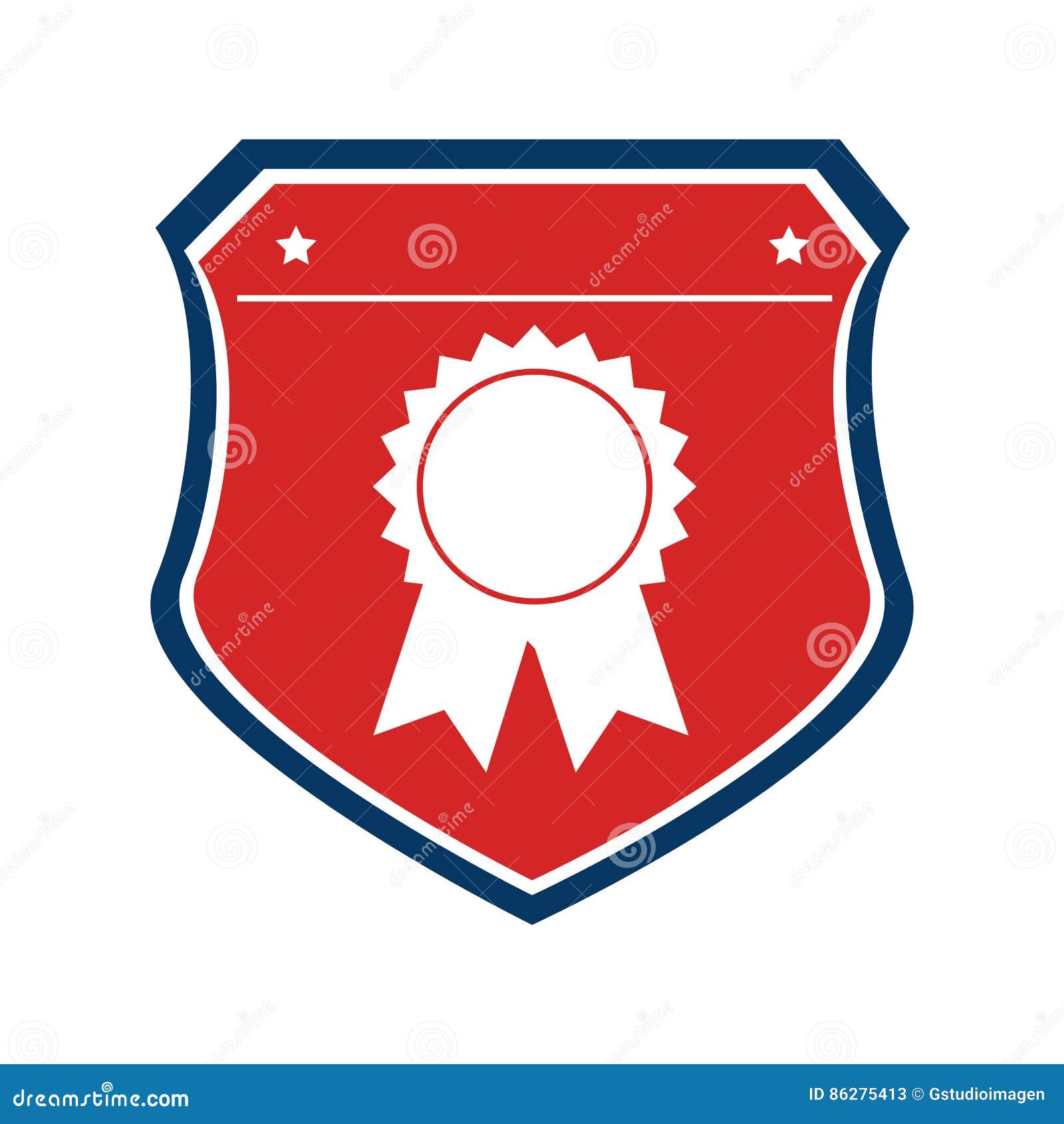 Color Shield with Medal Prize Stock Vector - Illustration of ceremony ...