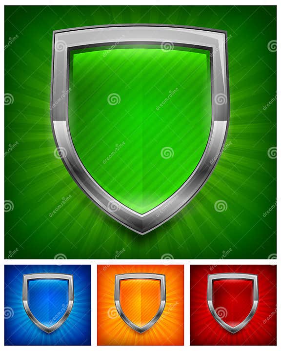 Color shields stock vector. Illustration of support, badge - 34567448