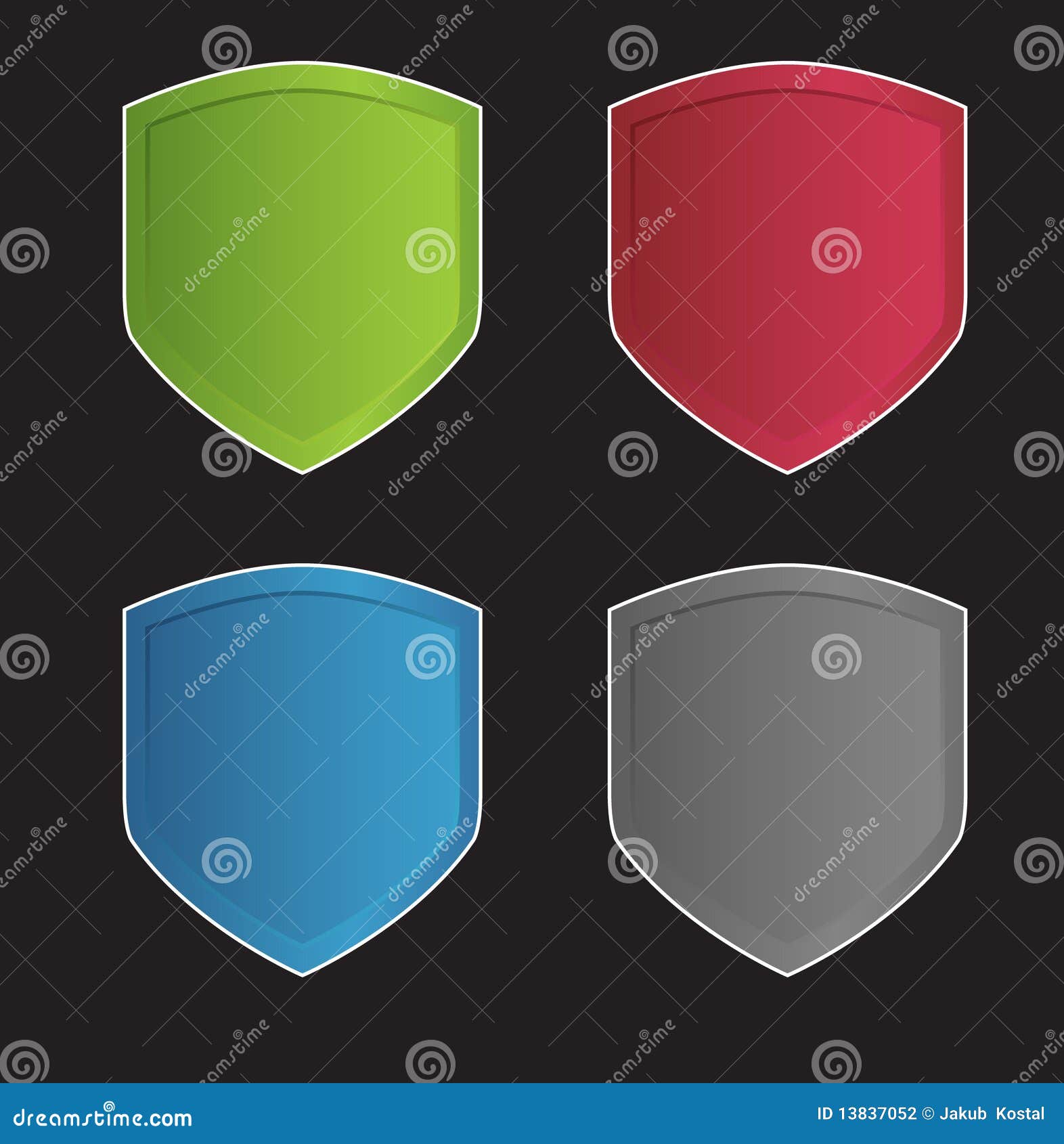 Color Shields Vector Illustration | CartoonDealer.com #6263168