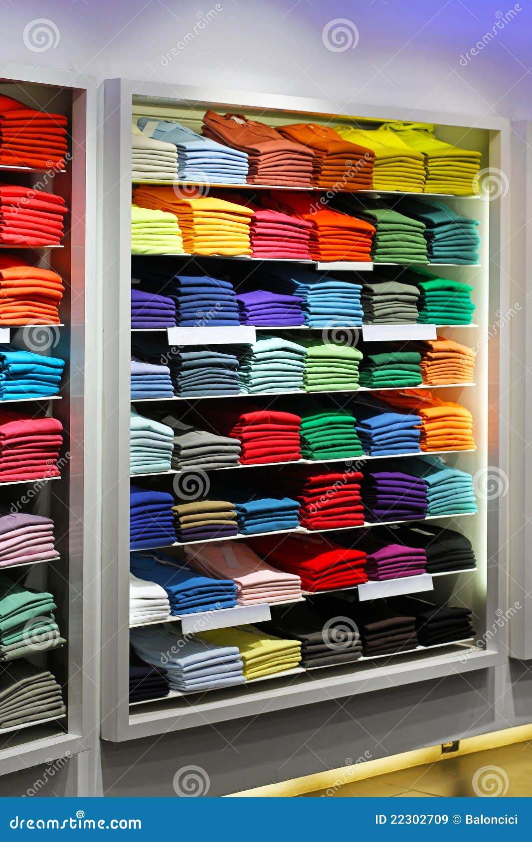 Color shirts stock image. Image of store, shop, shelf - 22302709