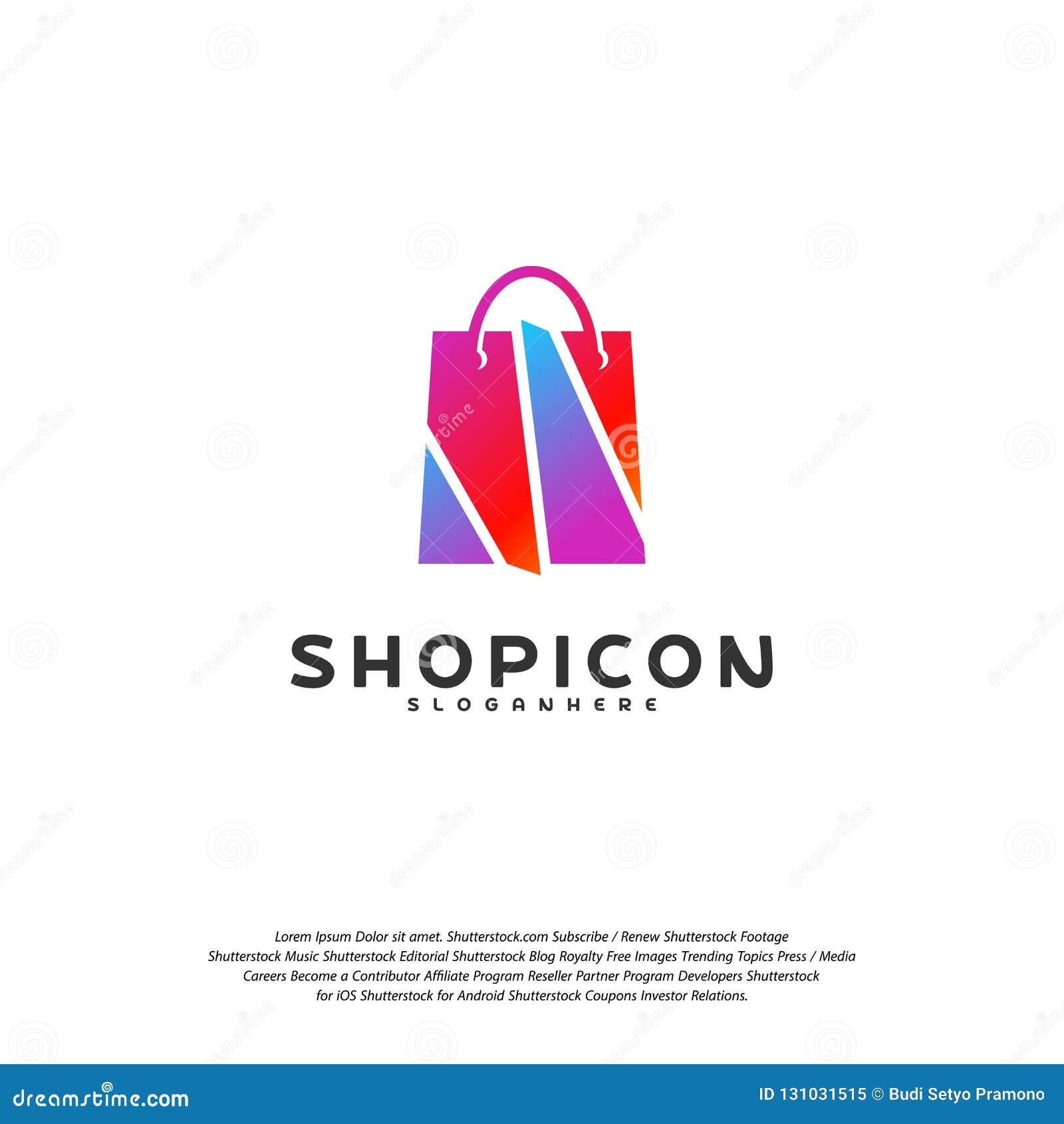 Color Shop Logo Template Design Vector Stock Vector - Illustration of ...