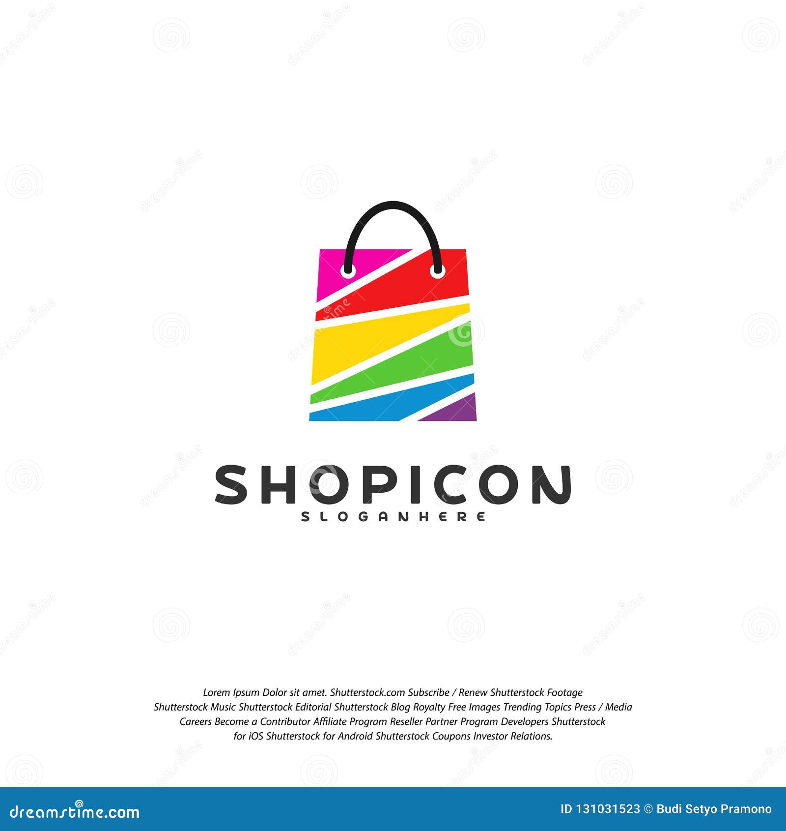 Color Shop Logo Template Design Vector Stock Vector - Illustration of ...