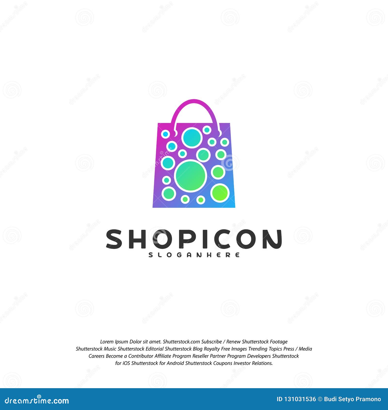 Color Shop Logo Template Design Vector Stock Vector - Illustration of ...