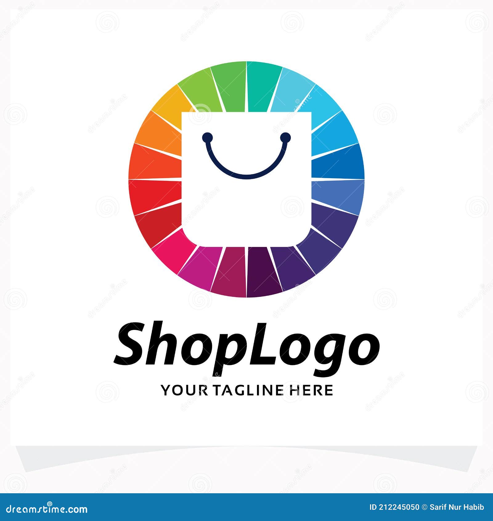 Color Shop Logo Template Design Template Stock Vector - Illustration of ...