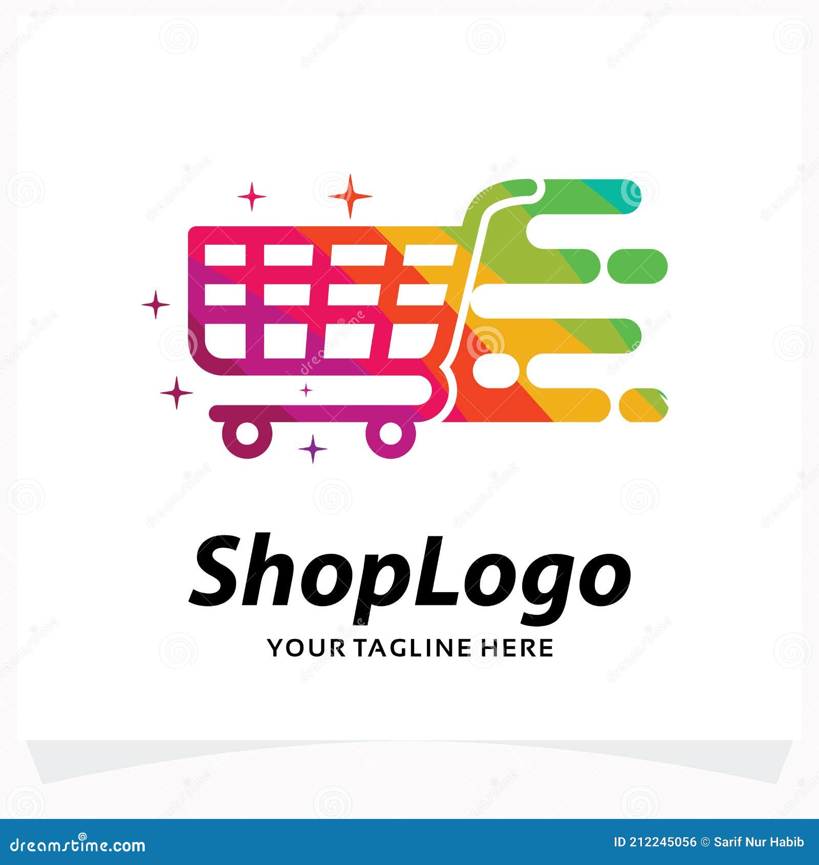 Color Shop Logo Template Design Template Stock Vector - Illustration of ...