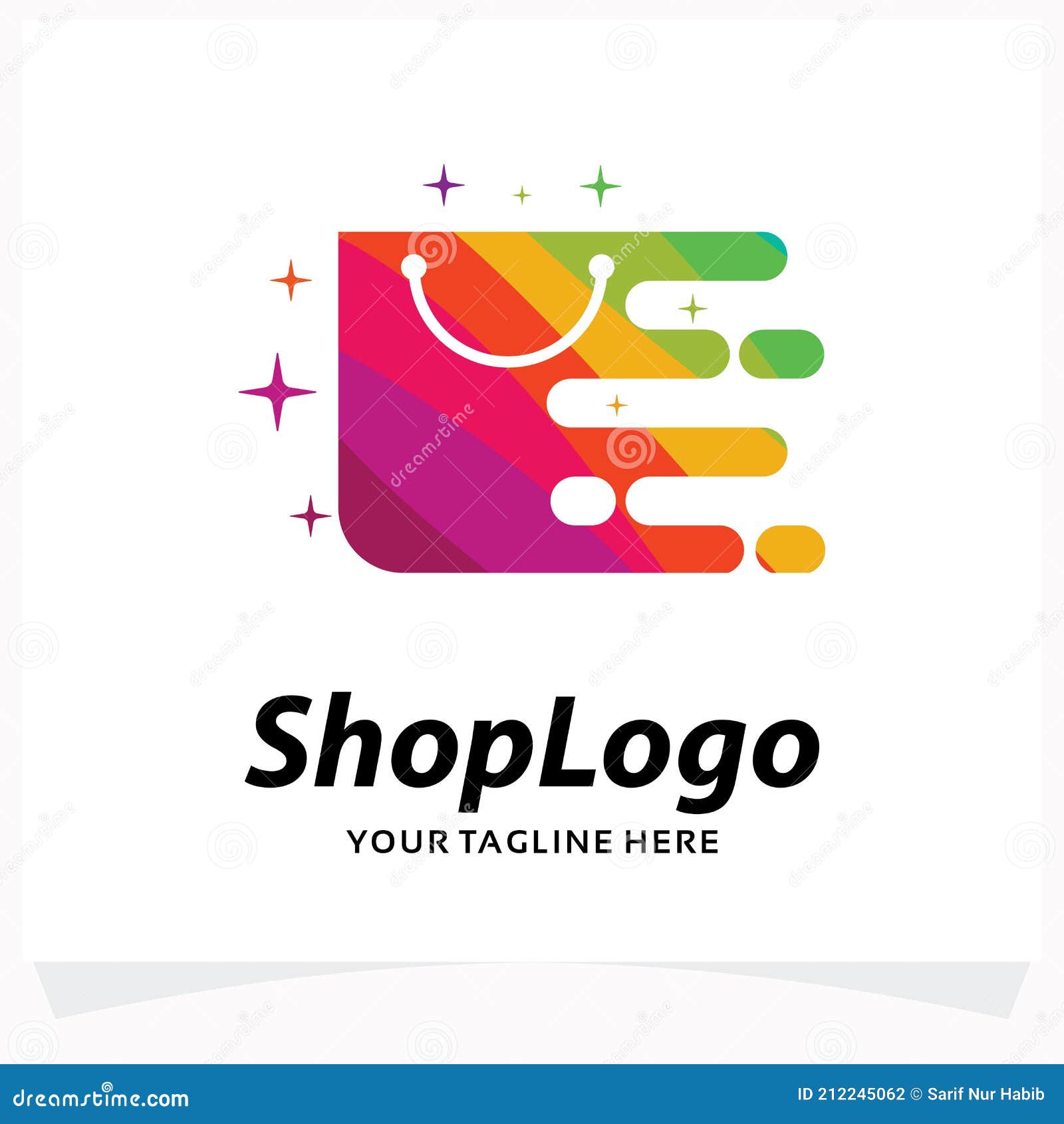 Color Shop Logo Template Design Template Stock Vector - Illustration of ...
