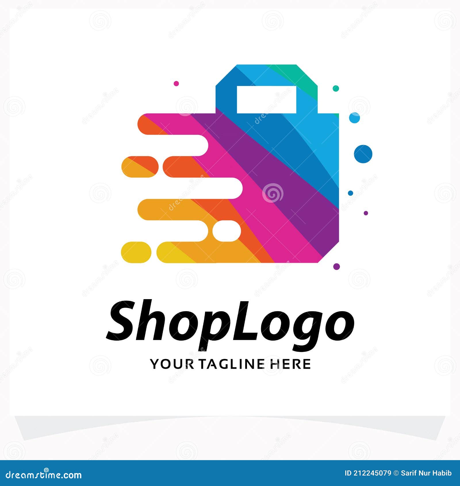 Color Shop Logo Template Design Template Stock Vector - Illustration of ...