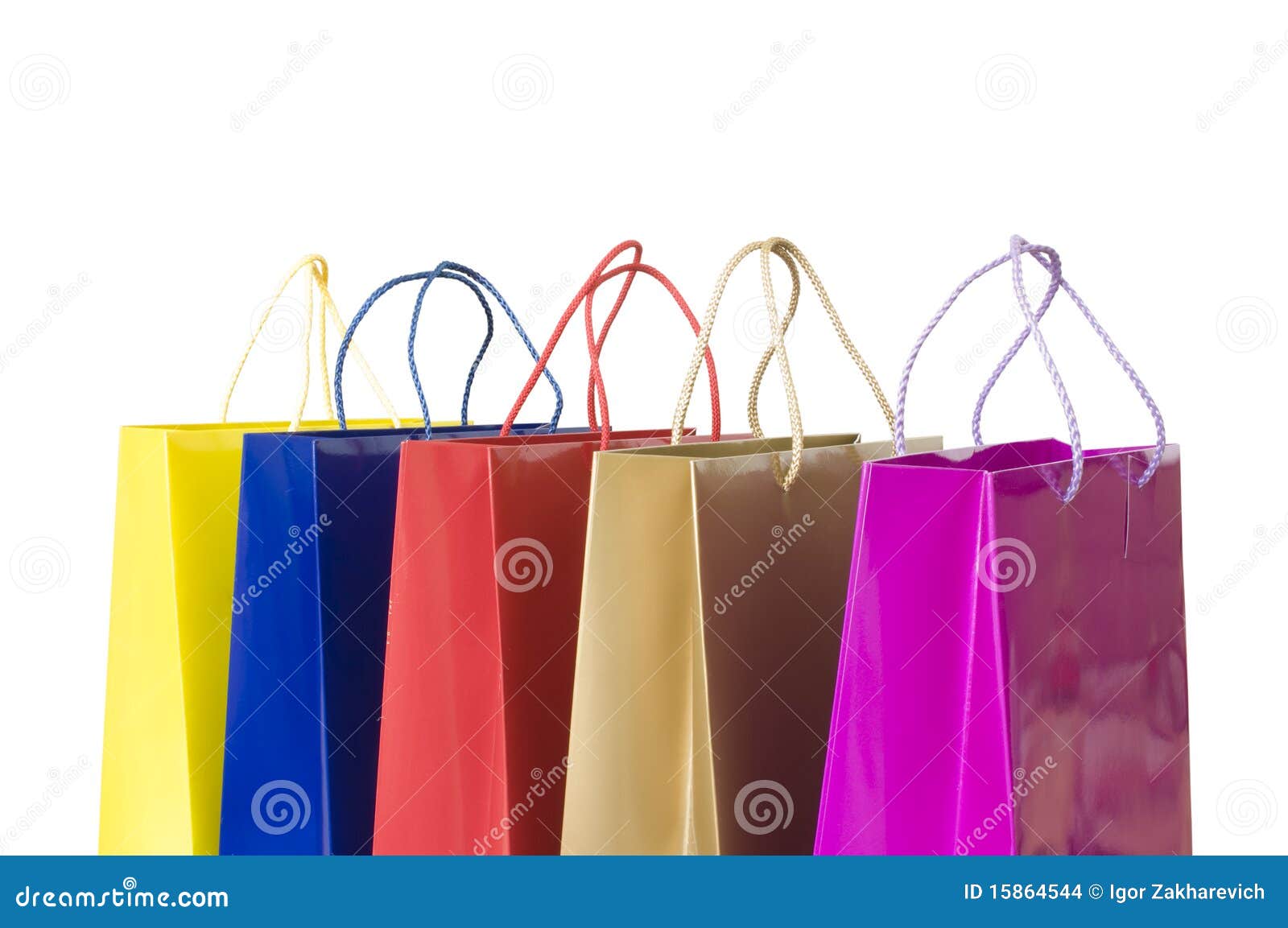 Color shopping bags stock photo. Image of merchandise - 15864544