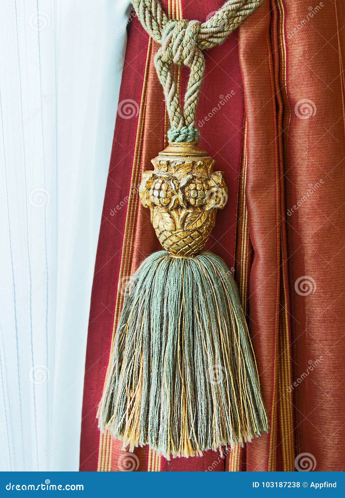 Close up curtain. stock photo. Image of element, retro - 103187238