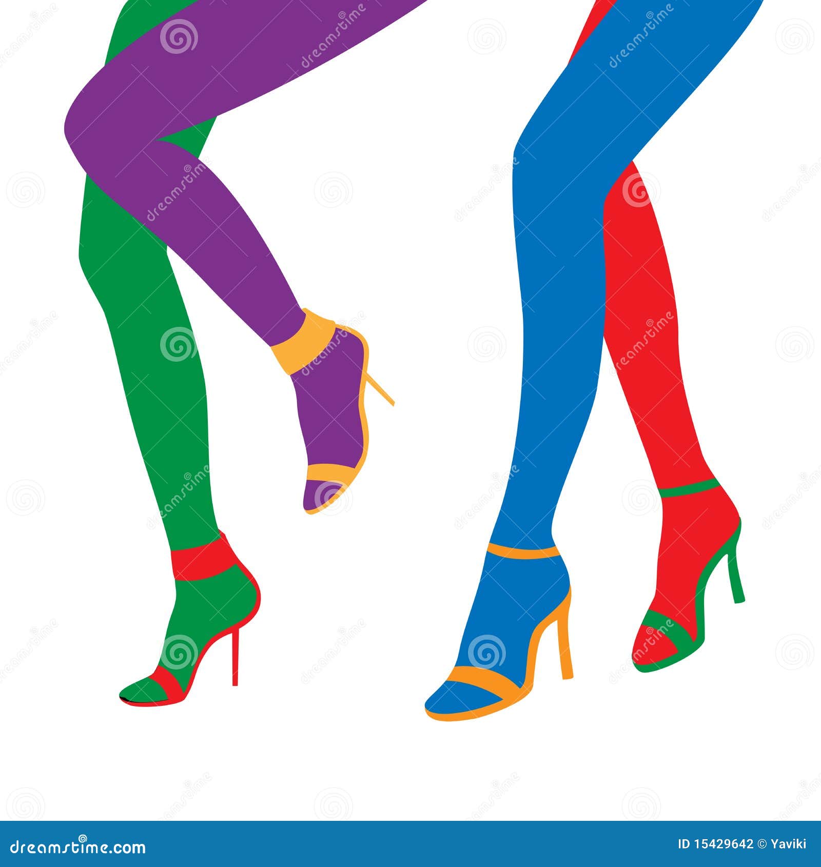 Color silhouette legs stock vector. Illustration of adult - 15429642