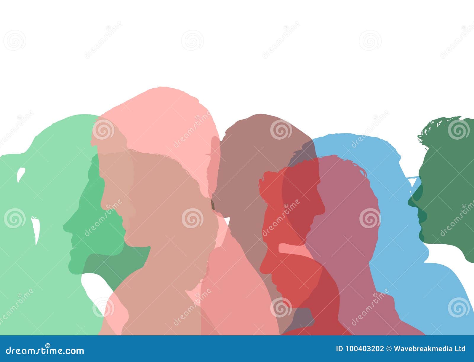 Color silhouette of people stock illustration. Illustration of ...