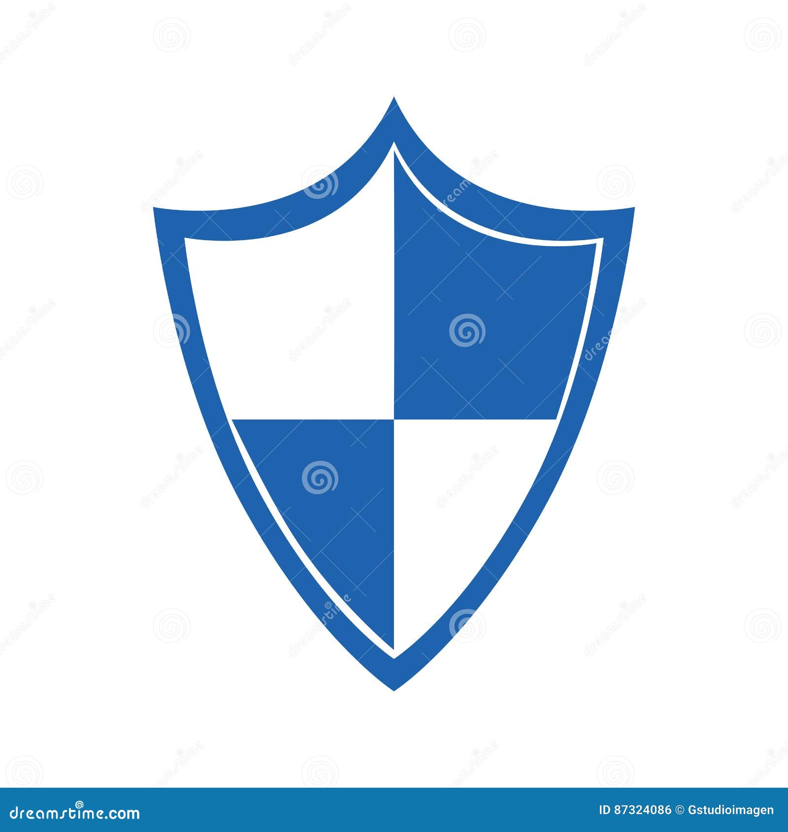 Color Silhouette with Protection Shield Stock Vector - Illustration of ...