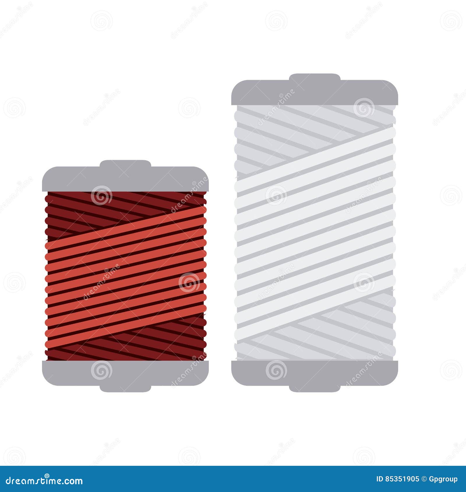 Color Silhouette with Thread Spool Stock Illustration - Illustration of ...