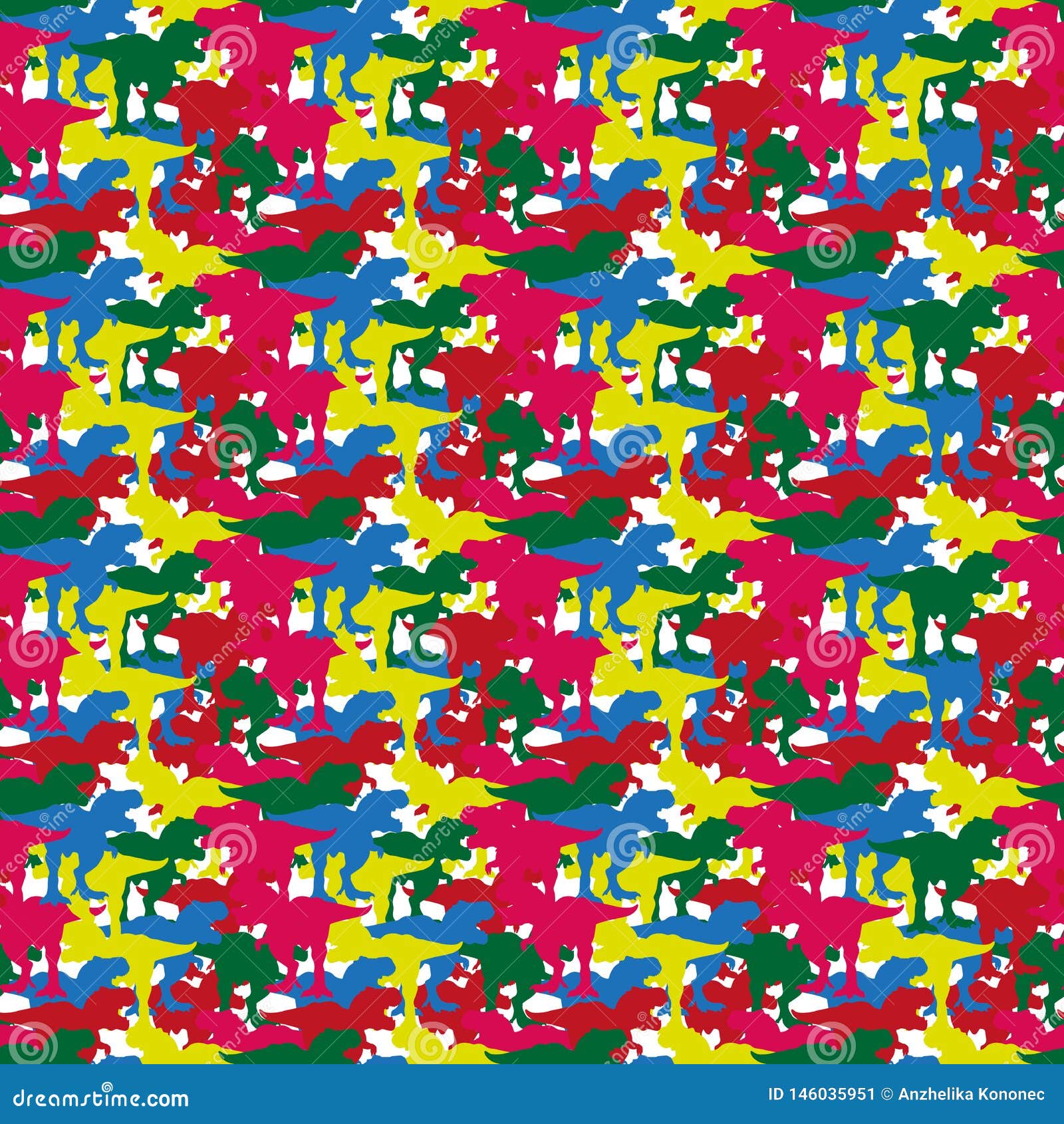 Color Silhouette Tyrex Pattern Stock Illustration - Illustration of ...