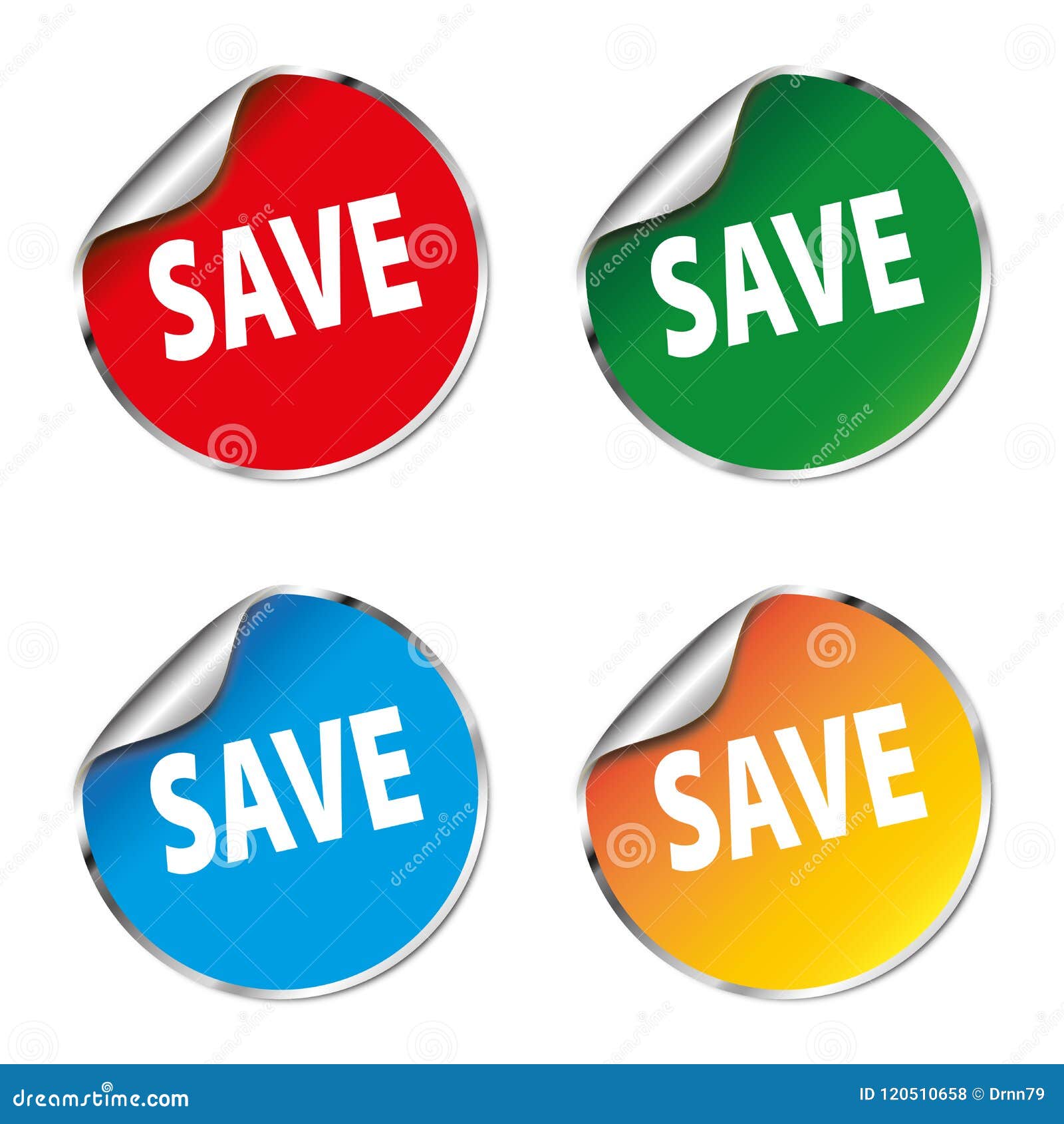 Save Color Sticker Set Icon Stock Illustration - Illustration of symbol ...