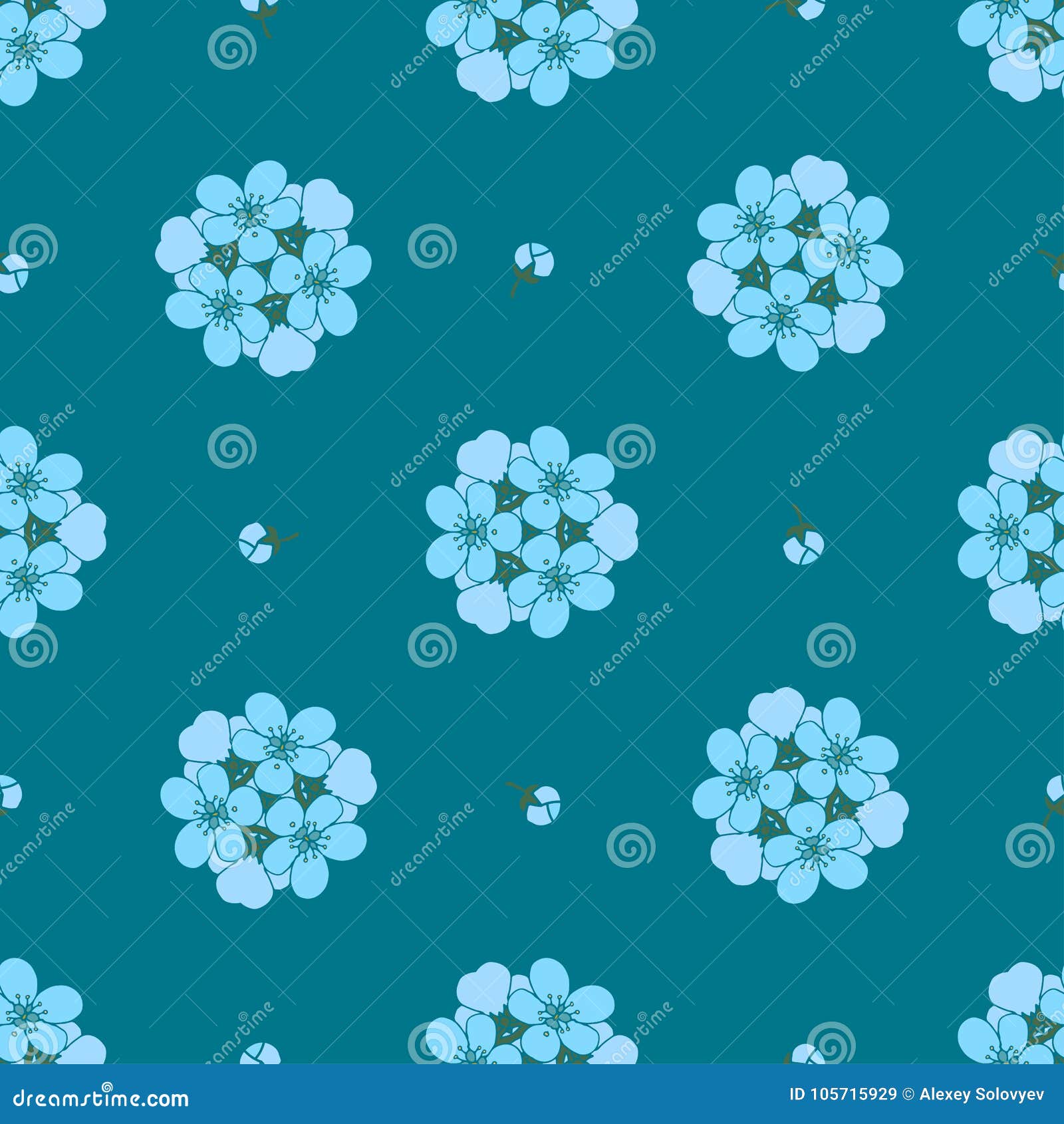Color Simple Botanical Abstract Seamless Pattern Background Stock ...