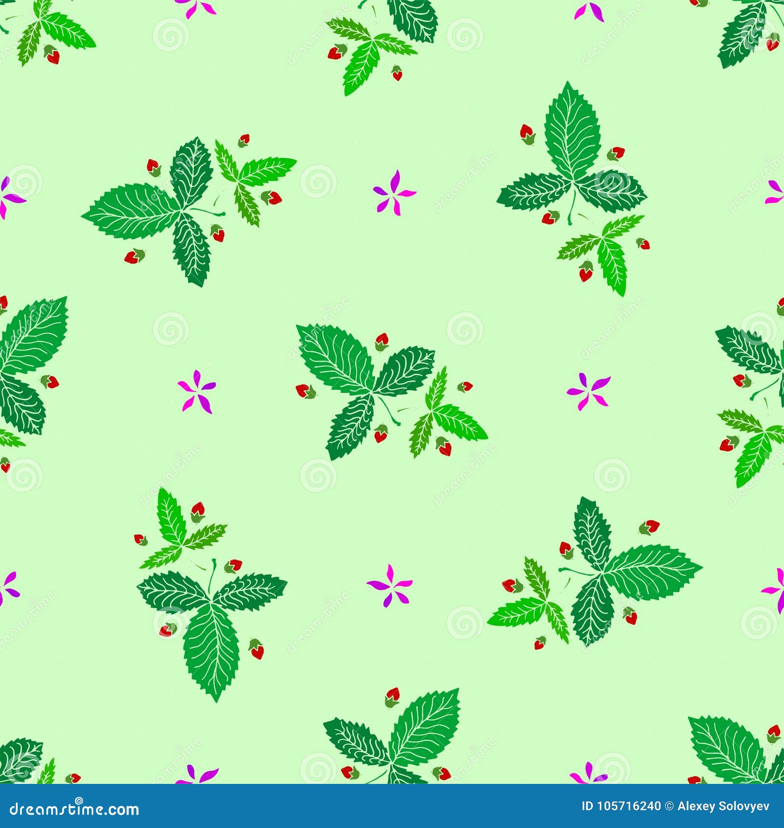 Color Simple Botanical Abstract Seamless Pattern Background Stock ...