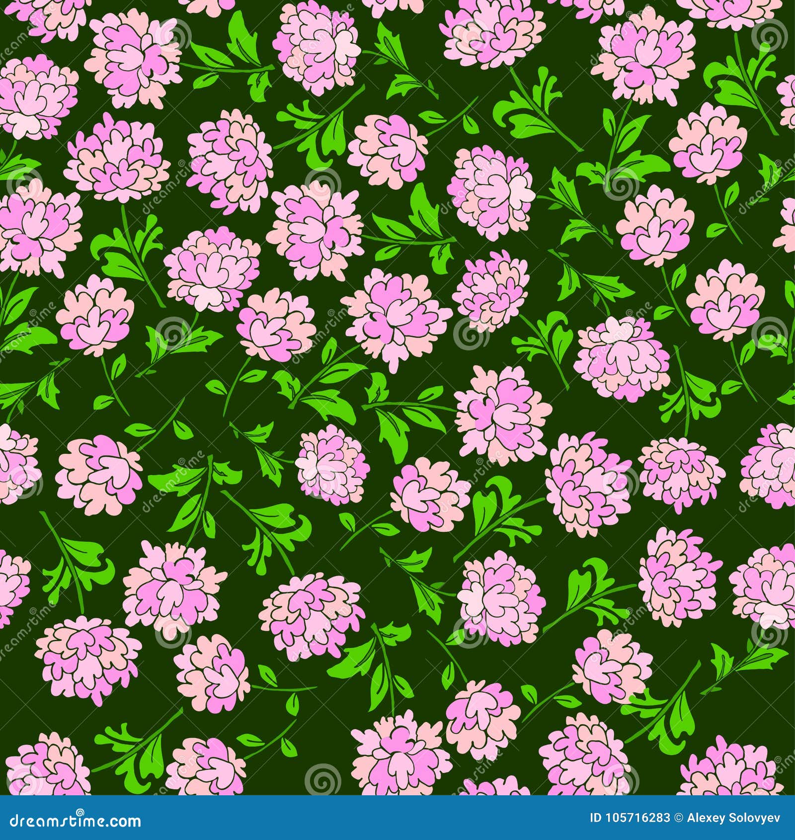 Color Simple Botanical Abstract Seamless Pattern Background Stock ...