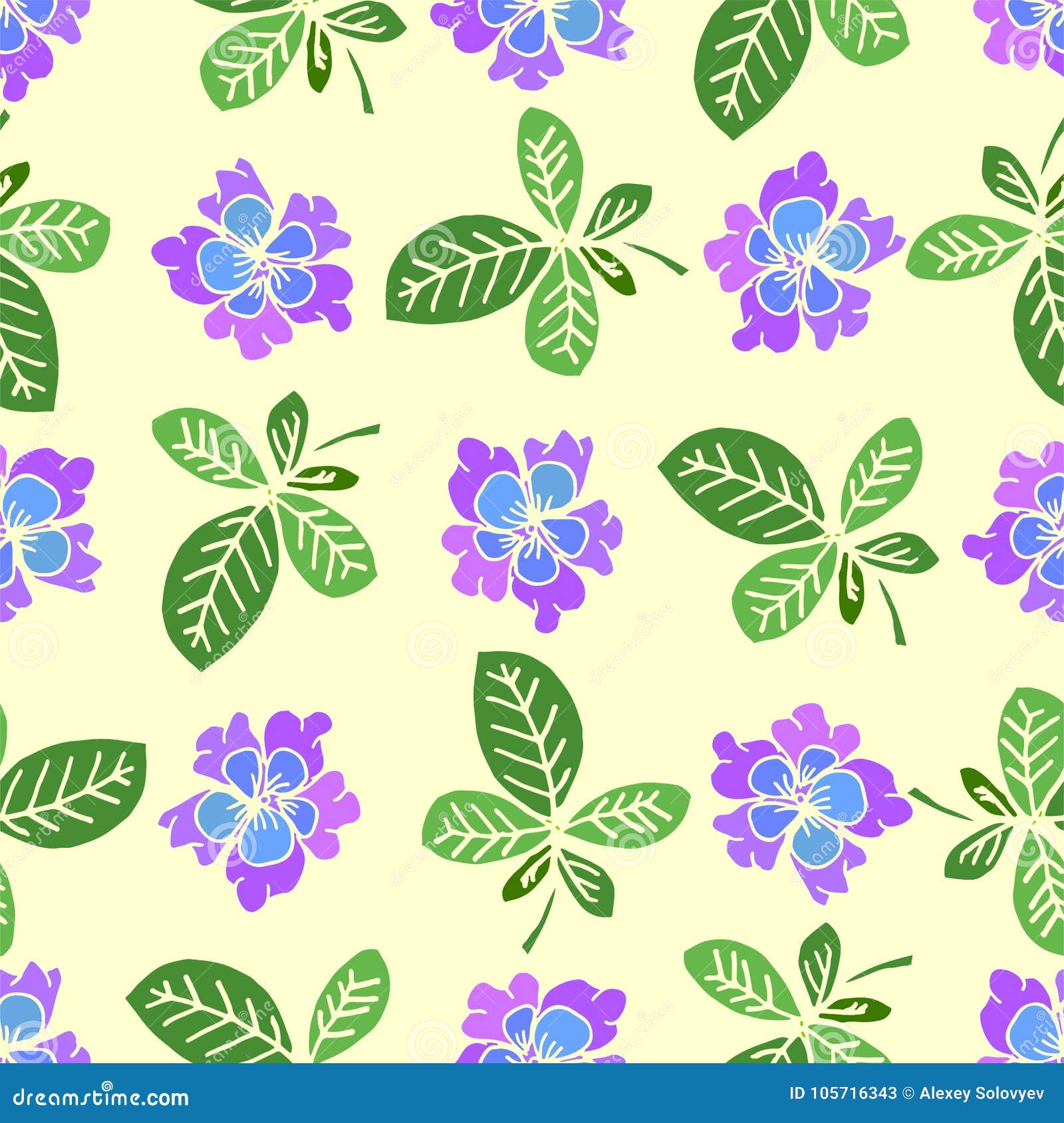 Color Simple Botanical Abstract Seamless Pattern Background Stock ...