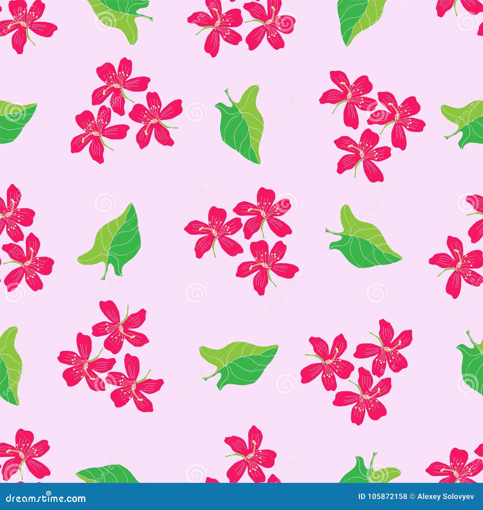 Color Simple Botanical Abstract Seamless Pattern Background Stock ...