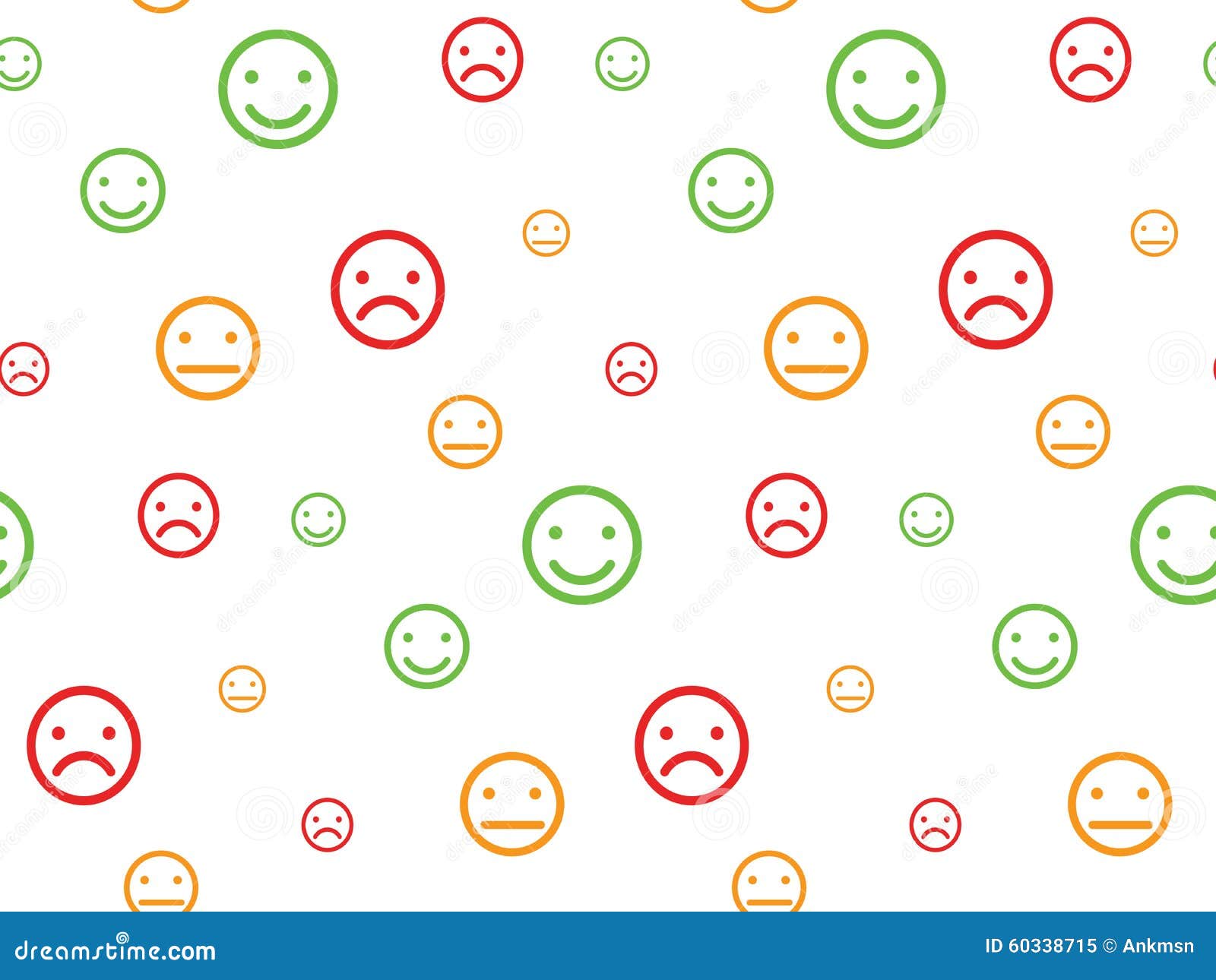 Color Smiley Faces Seamless Pattern Stock Vector - Illustration of ...