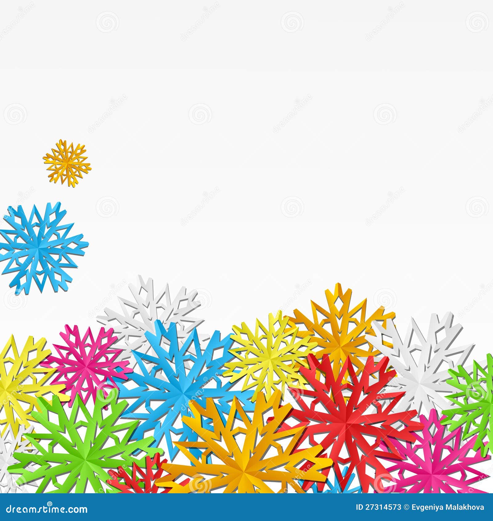 Color Snowflakes Background Stock Vector - Illustration of christmas ...