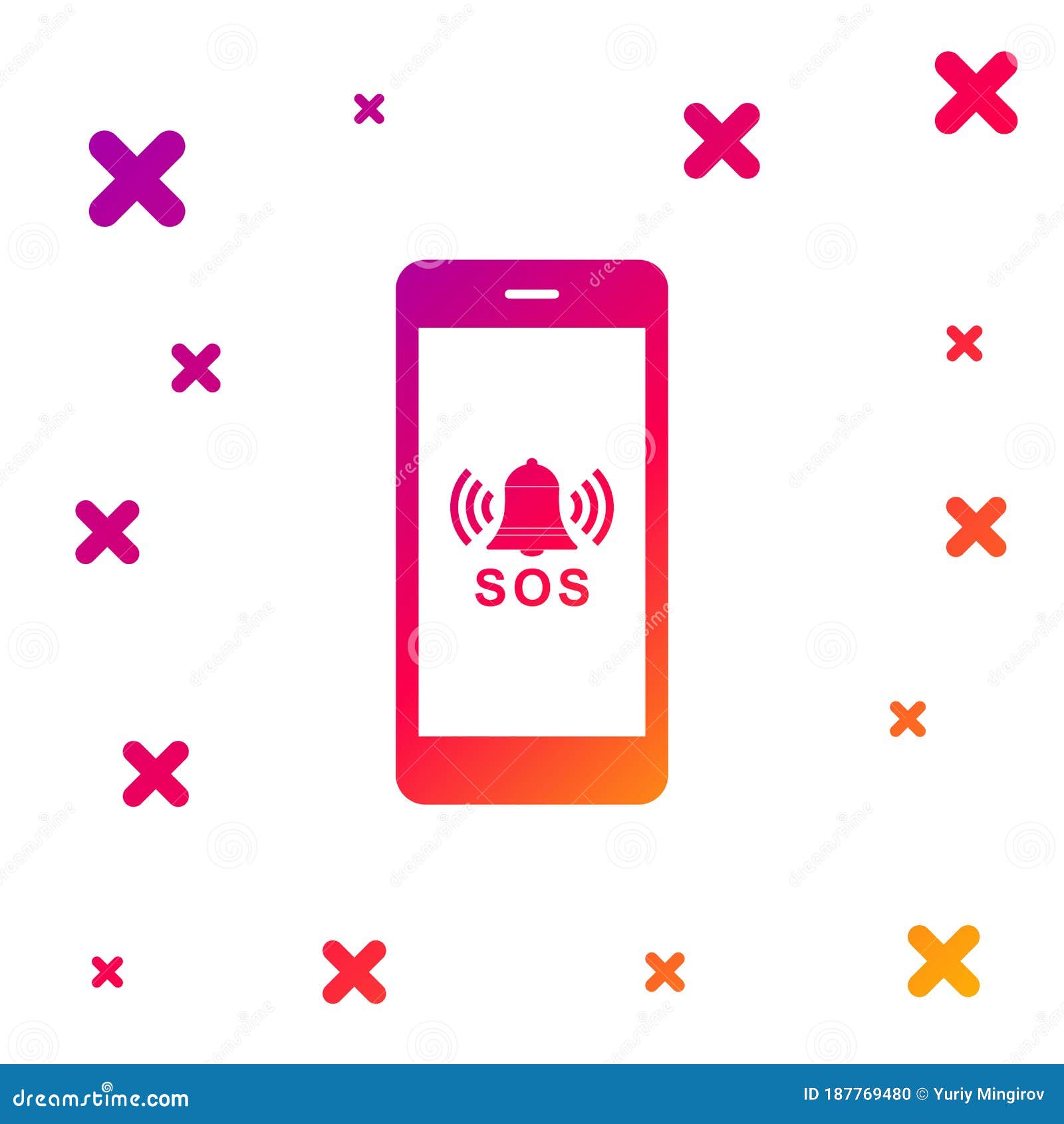 Color SOS Call Icon Isolated on White Background. 911, Emergency, Help ...