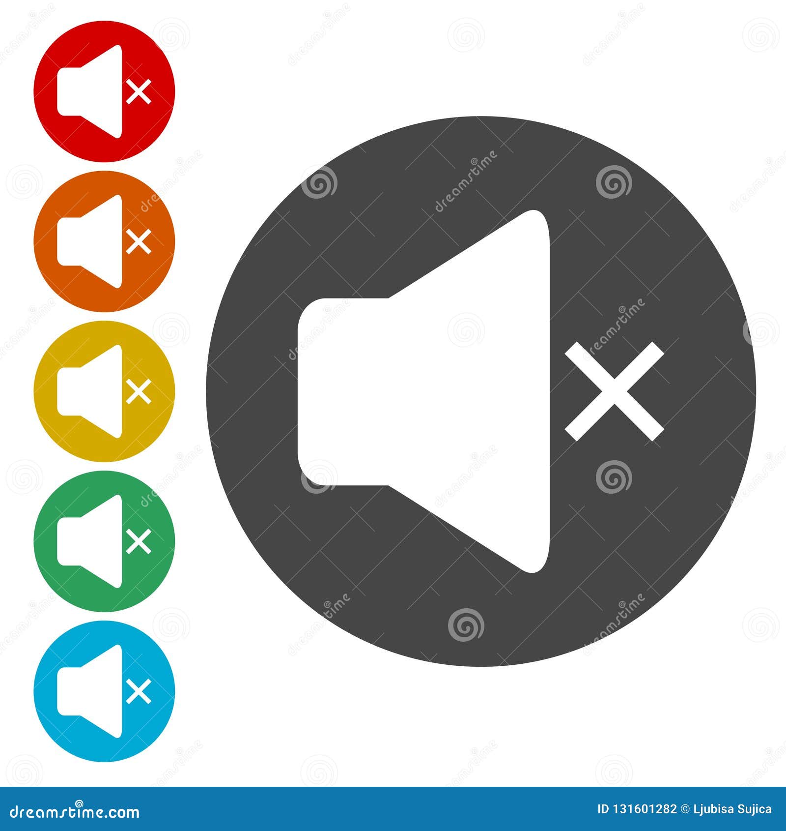 Color sound button stock vector. Illustration of gray - 131601282