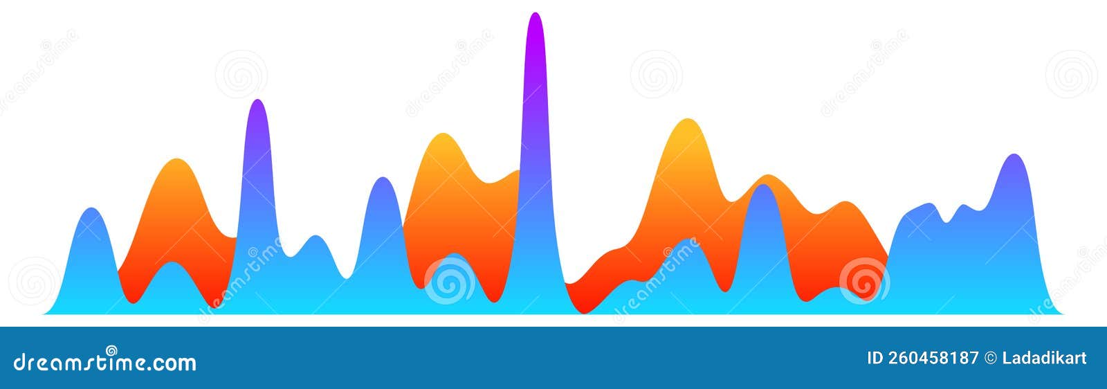 Color Sound Wave. Audio Record Digital Form Stock Vector - Illustration ...