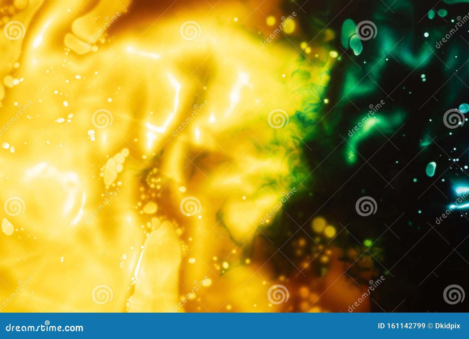 Color Space Yellow and Green Stock Image - Image of cosmos, backdrop ...