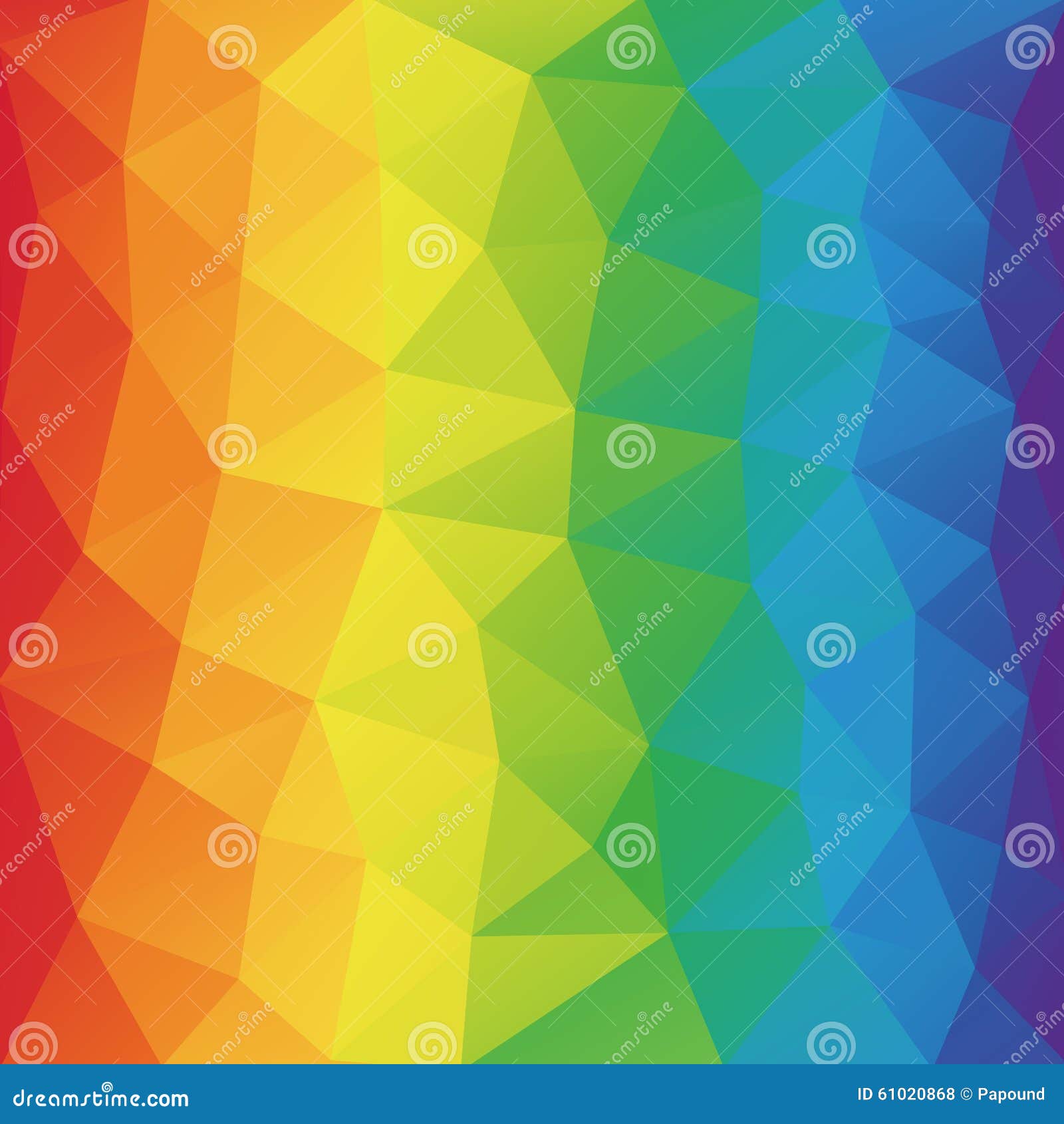Color Spectrum Abstract Geometric Rumpled Triangular Background Low ...