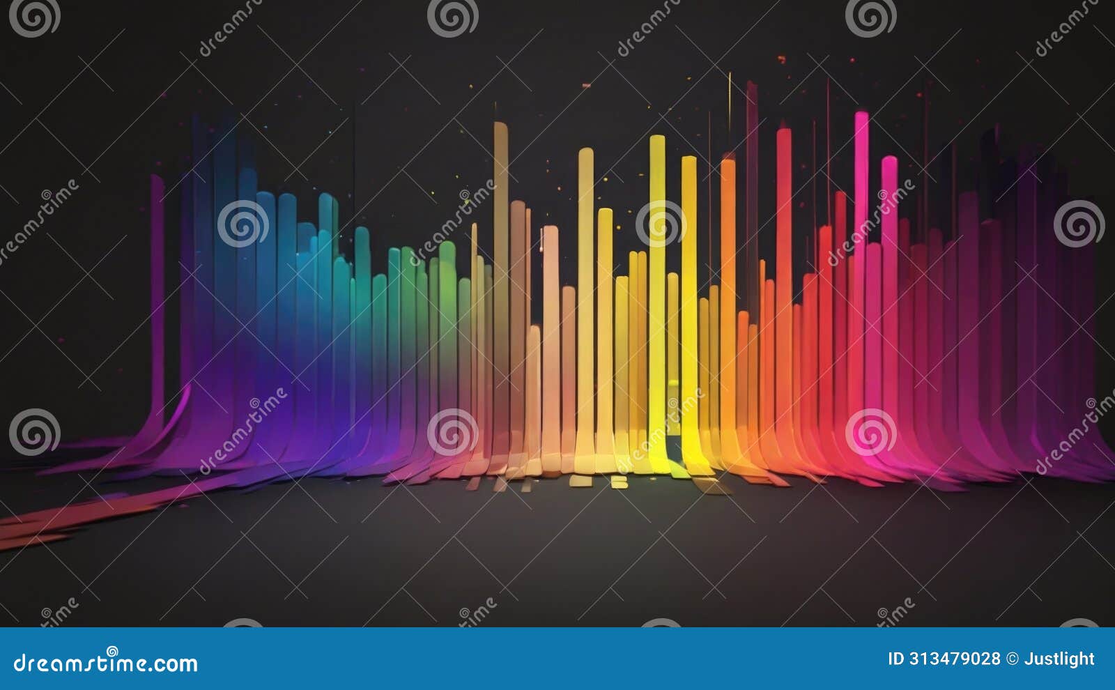 A Color Spectrum Descending into Darkness, Highlighting the Effects of ...