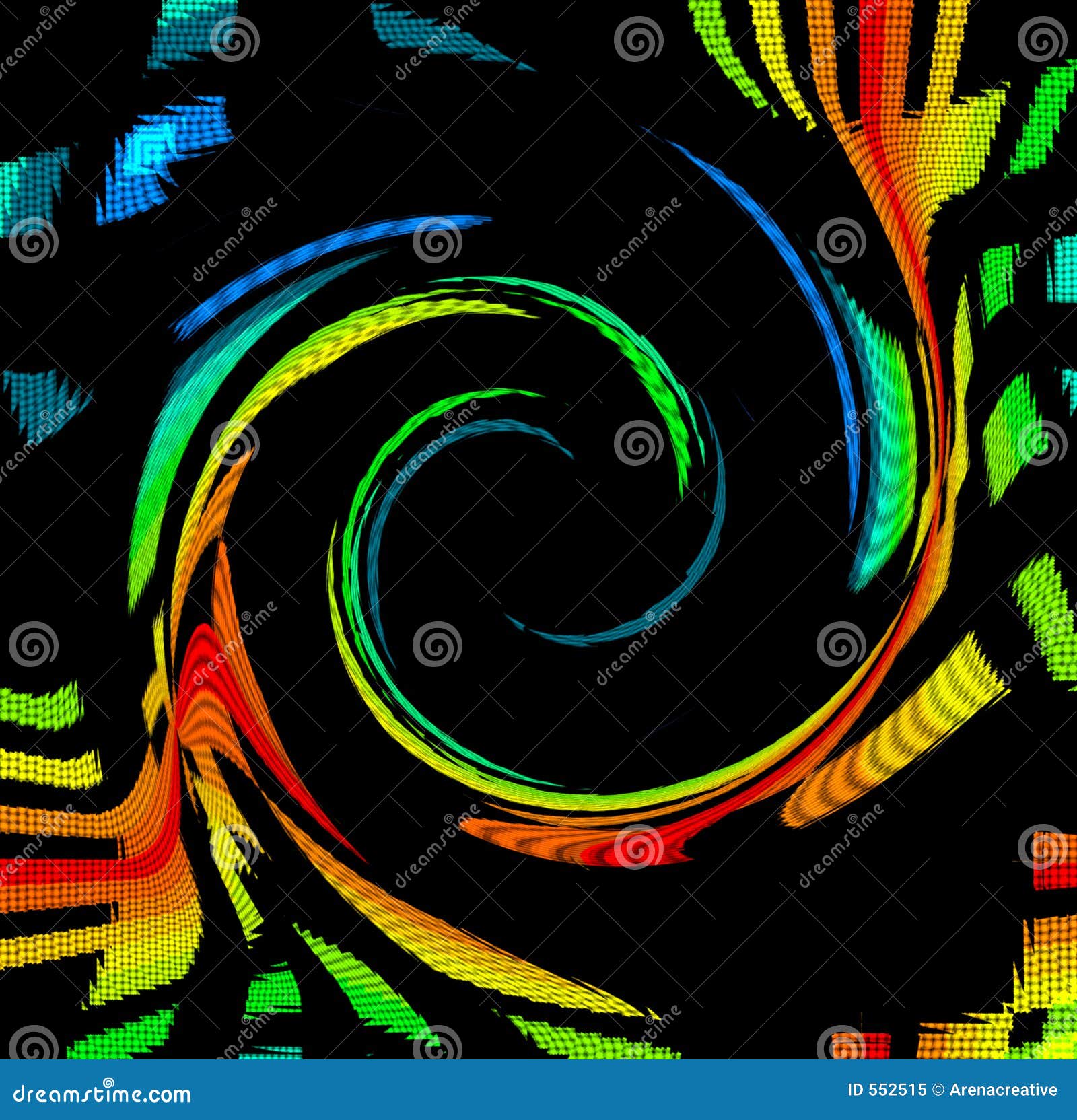 Color Spectrum Swirl stock illustration. Illustration of twirl - 552515