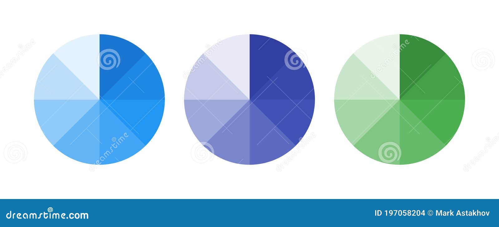 Color Spectrum Wheel Collection. Vector Colour Circle Palette Stock ...