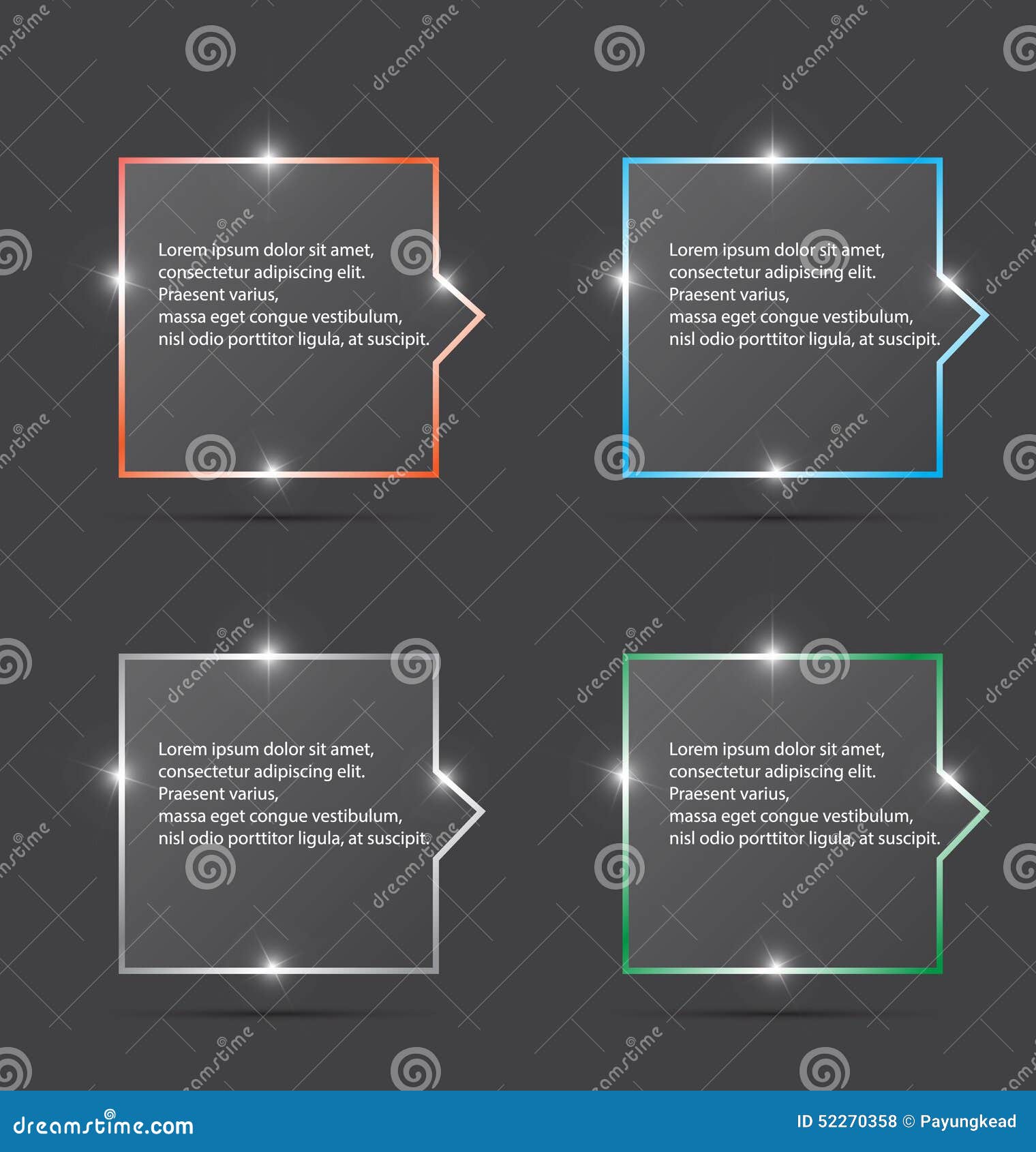 Color of Speech Box with Spark for Design Stock Illustration ...