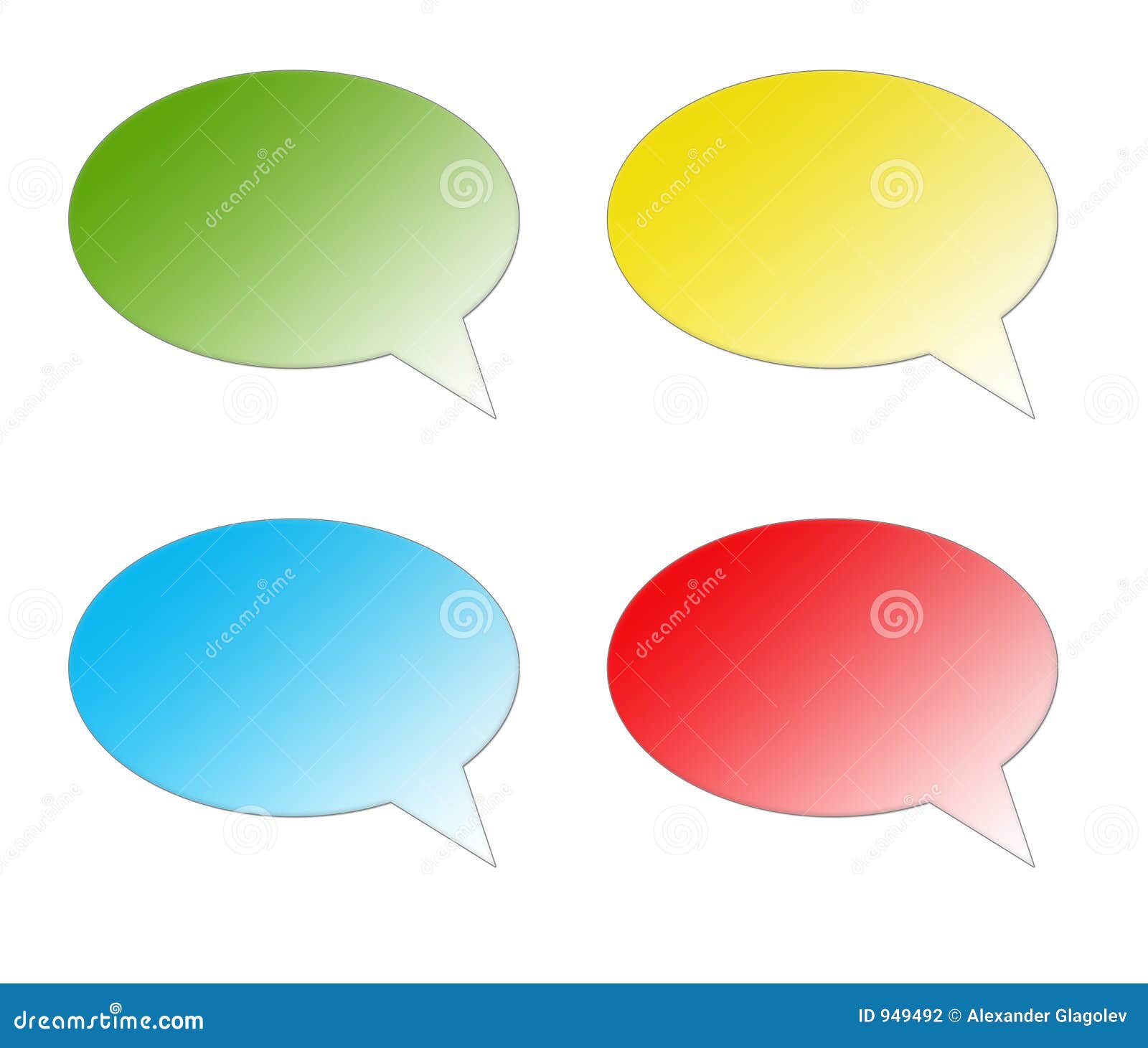 Color Speech Bubble stock illustration. Illustration of green - 949492
