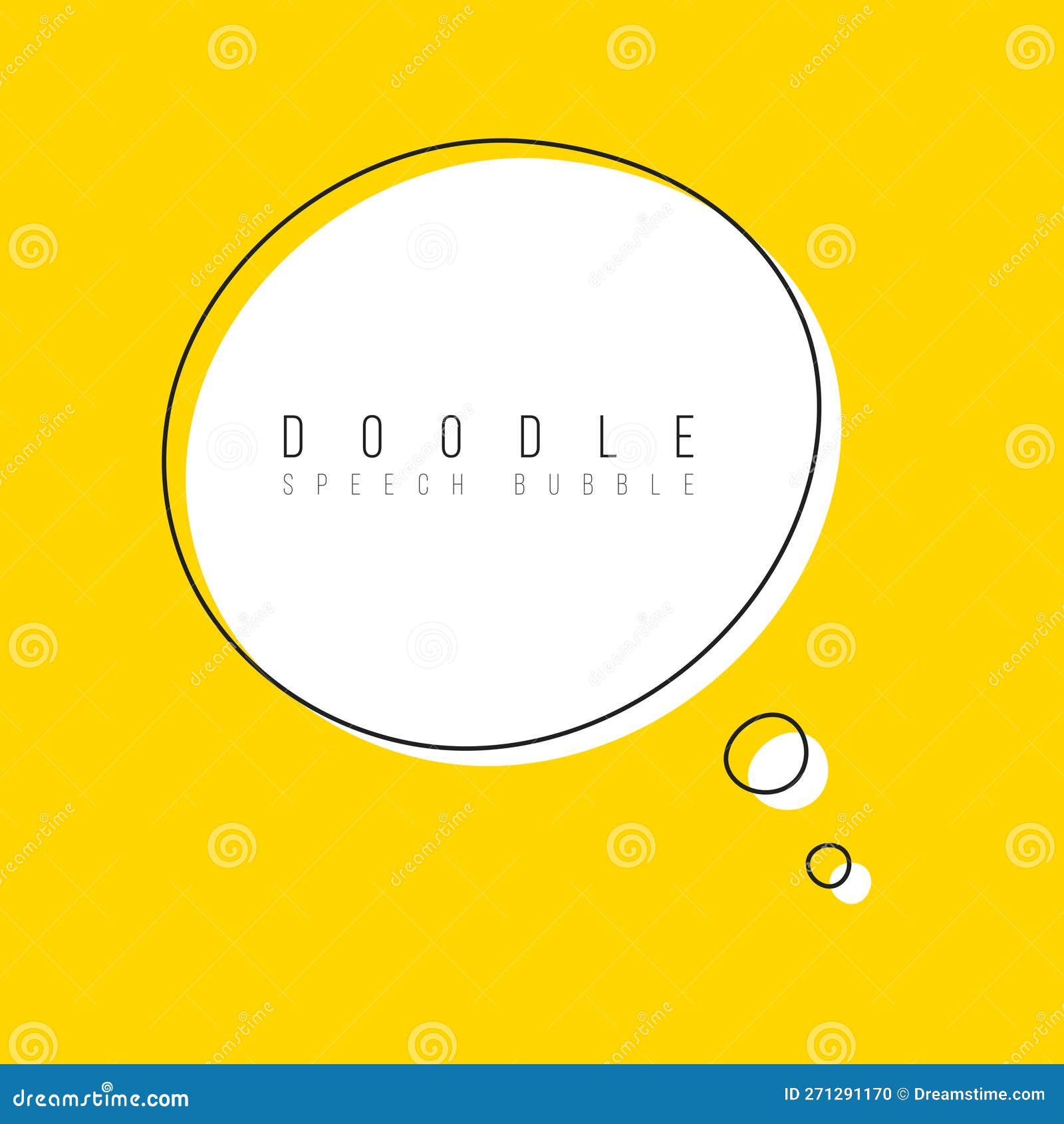 Color Speech Bubble in Drawing Style. Dialog Windows with Space for ...