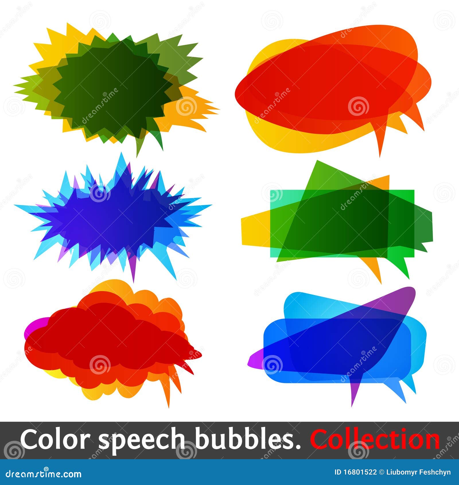 Color Speech Bubbles Collection Eps10 Stock Vector - Illustration of ...